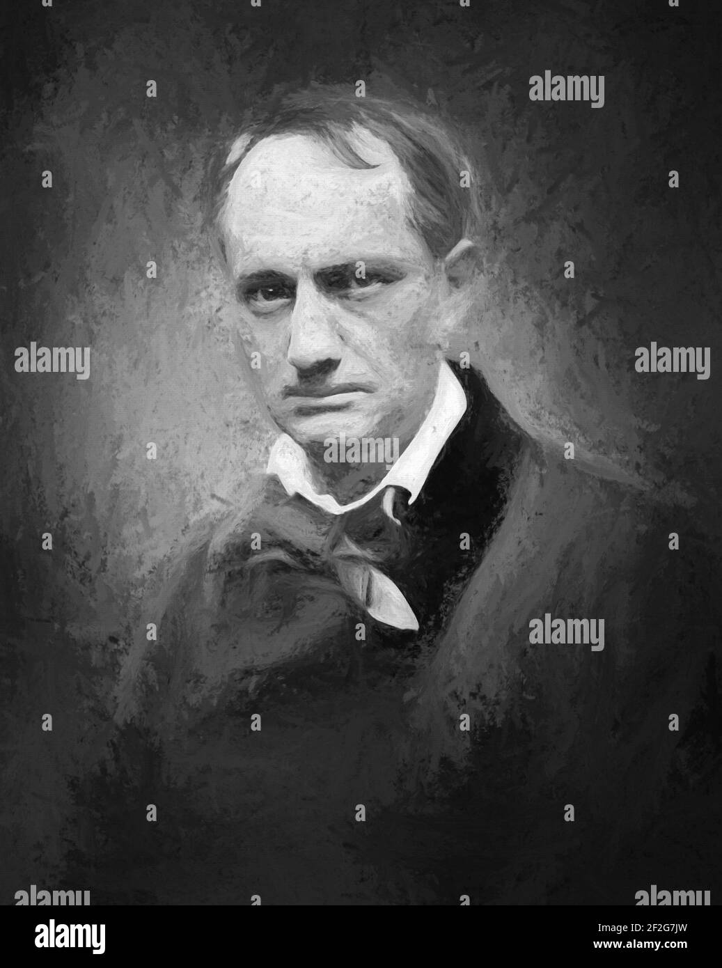 Charles Pierre Baudelaire, 1821 – 1867, French poet, portrait by ...