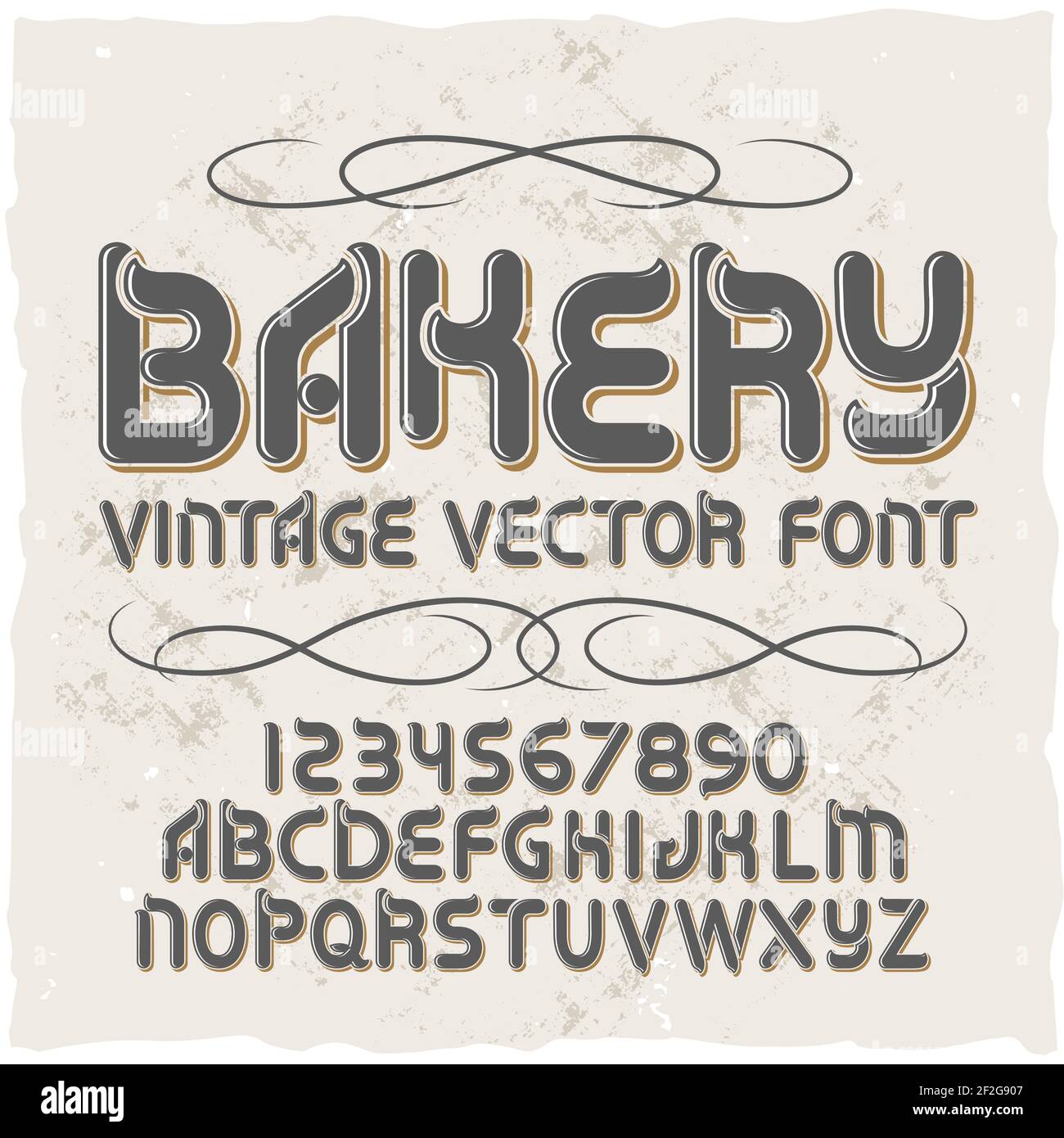 Original label typeface named "Bakery". Good handcrafted font for any ...