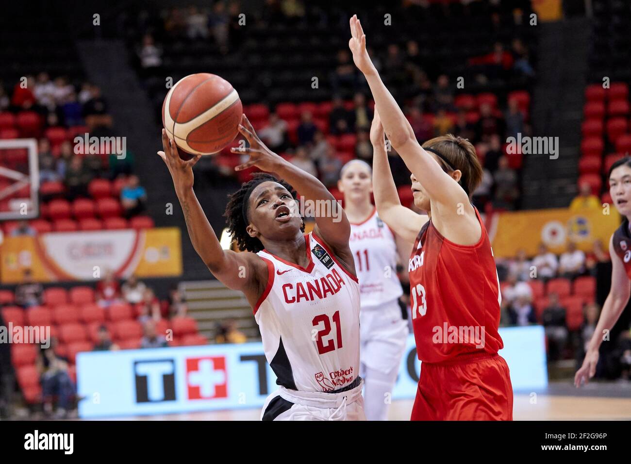Shaina PELLINGTON (21) of Canada during the FIBA Women's Olympic ...