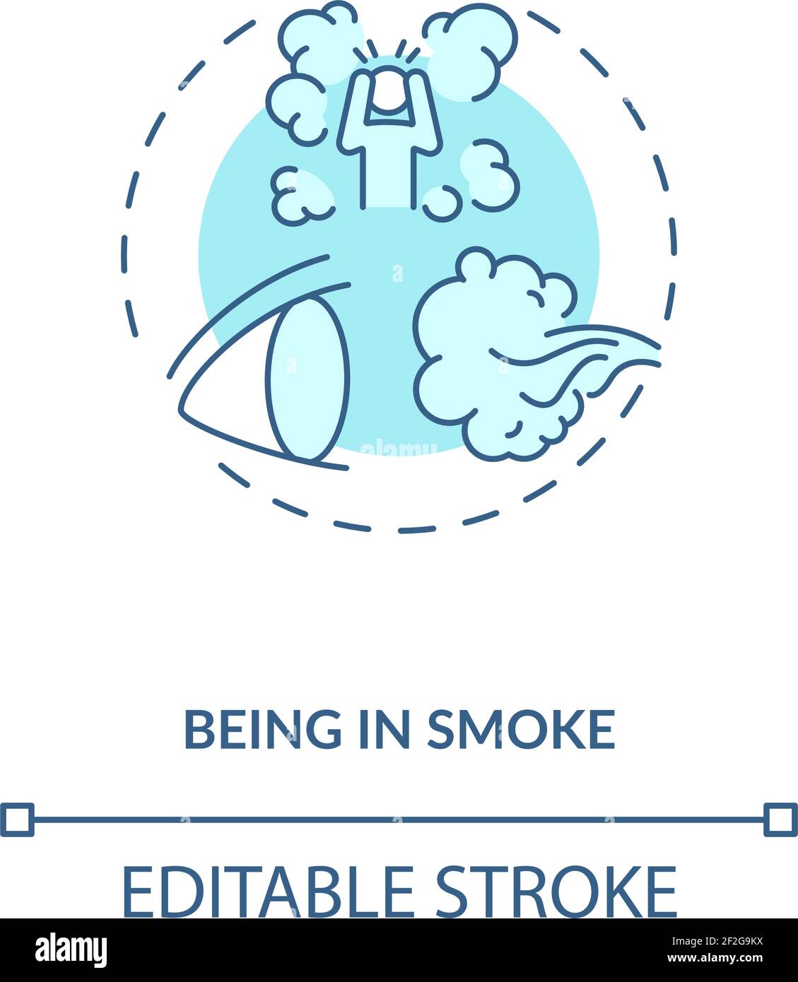 Being in smoke concept icon Stock Vector Image & Art - Alamy