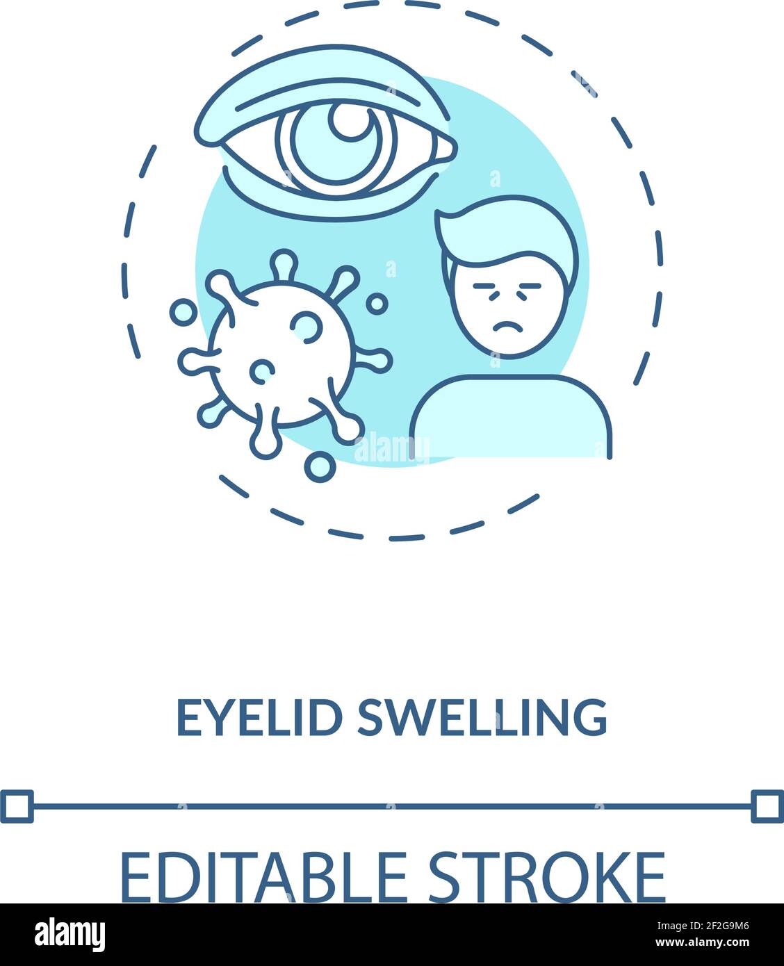 Eyelid swelling concept icon Stock Vector Image & Art - Alamy