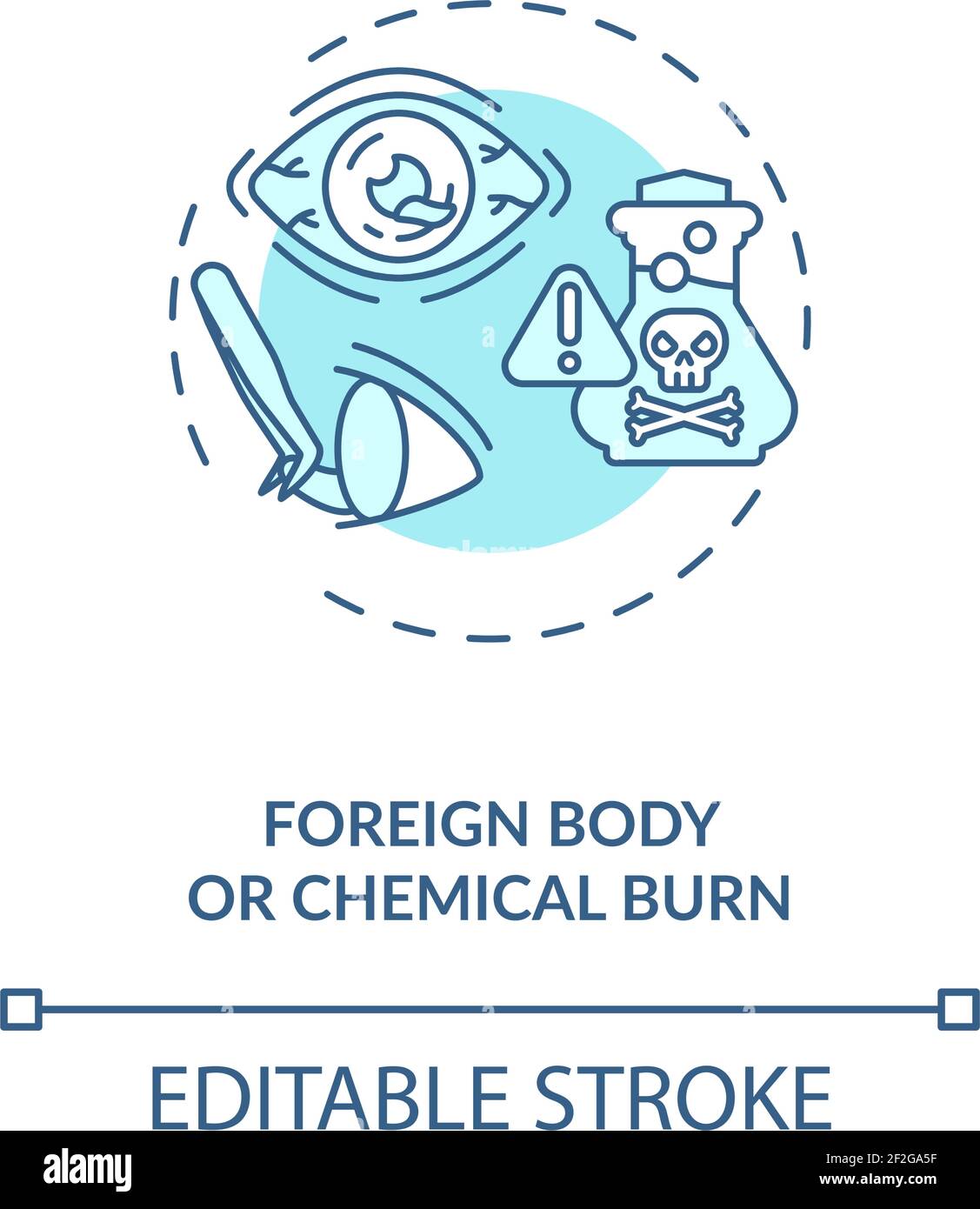 Foreign body or chemical burn concept icon Stock Vector Image & Art - Alamy