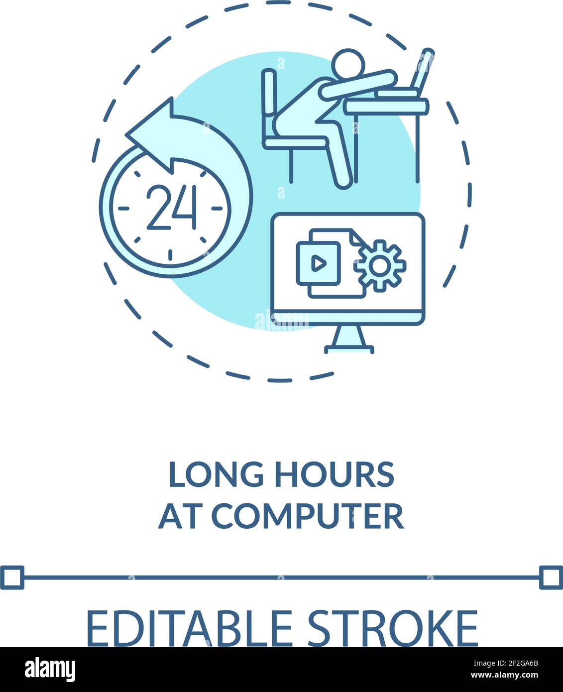 Long hours tired Stock Vector Images - Alamy