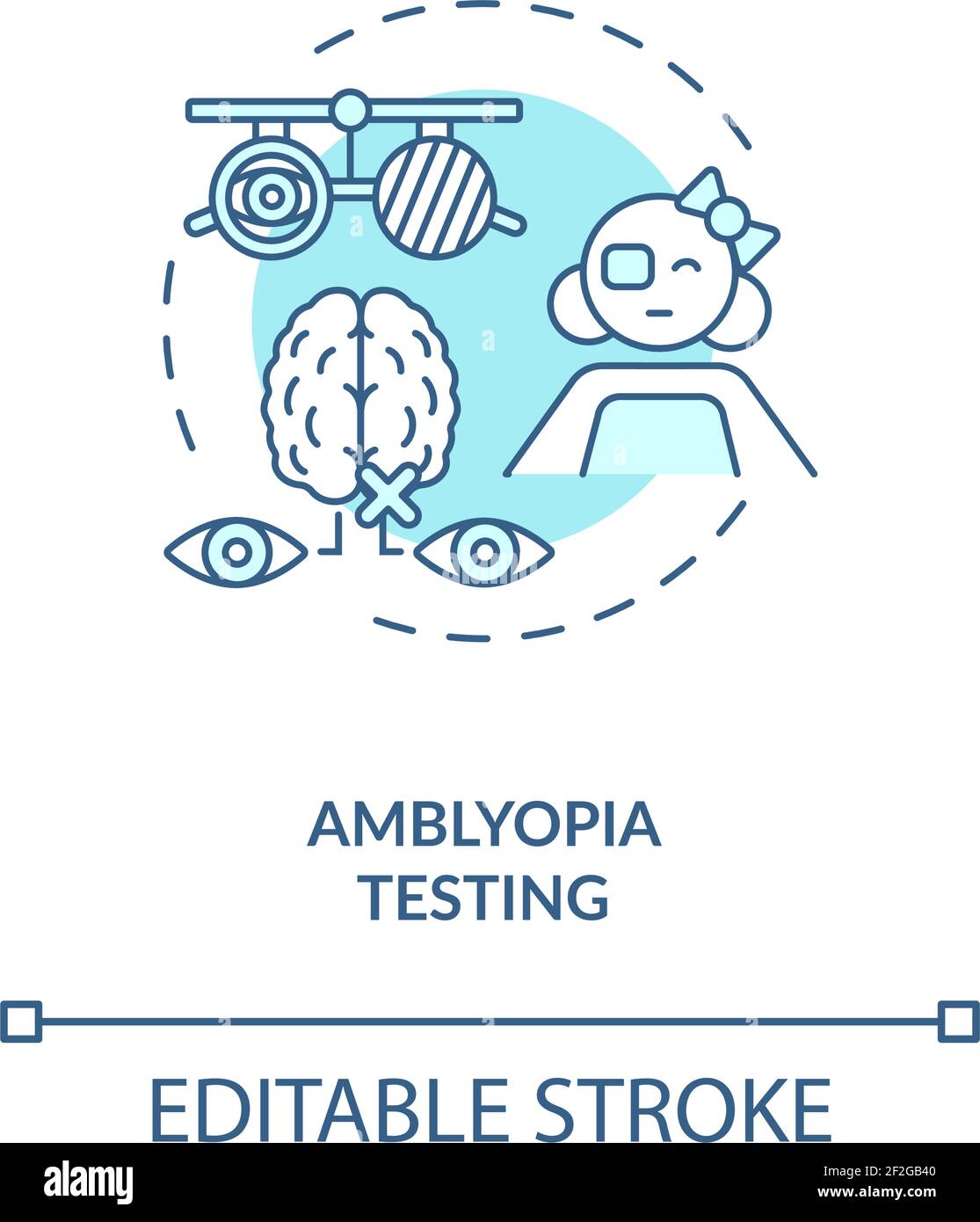 Amblyopia testing concept icon Stock Vector Image & Art - Alamy