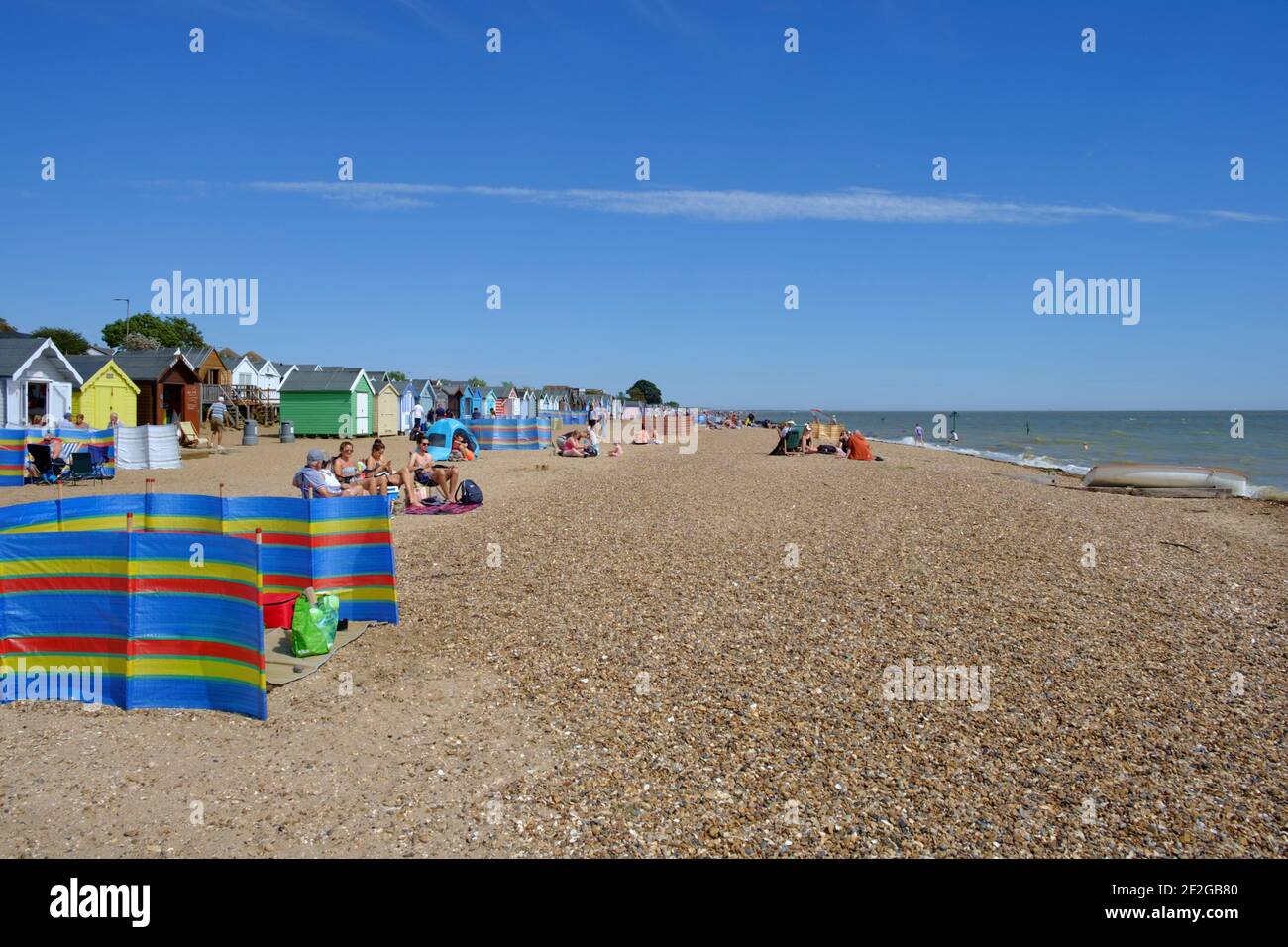 Beach Huts on West Mersea Beach Stock Photo - Alamy