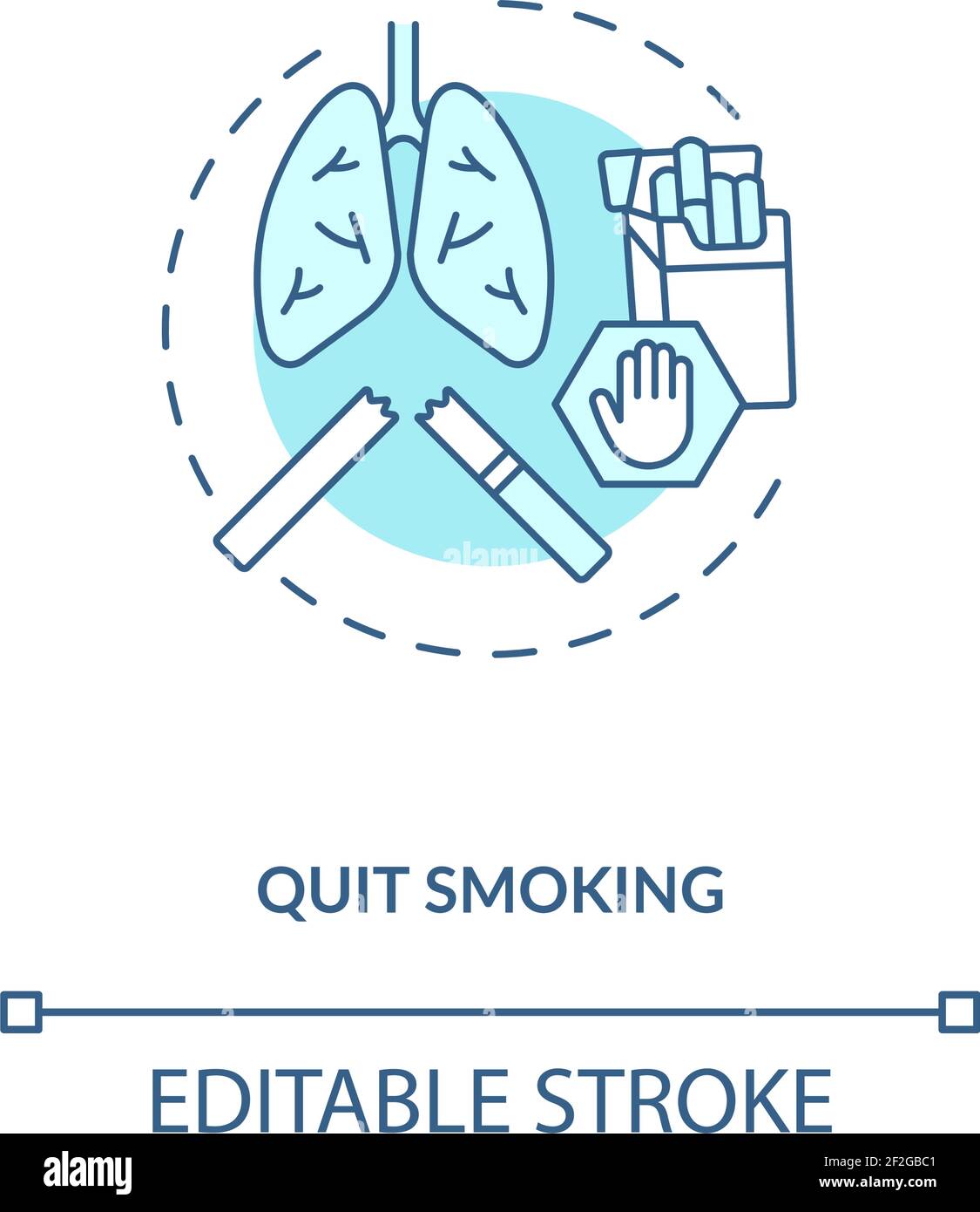 Quit smoking concept icon Stock Vector Image & Art - Alamy