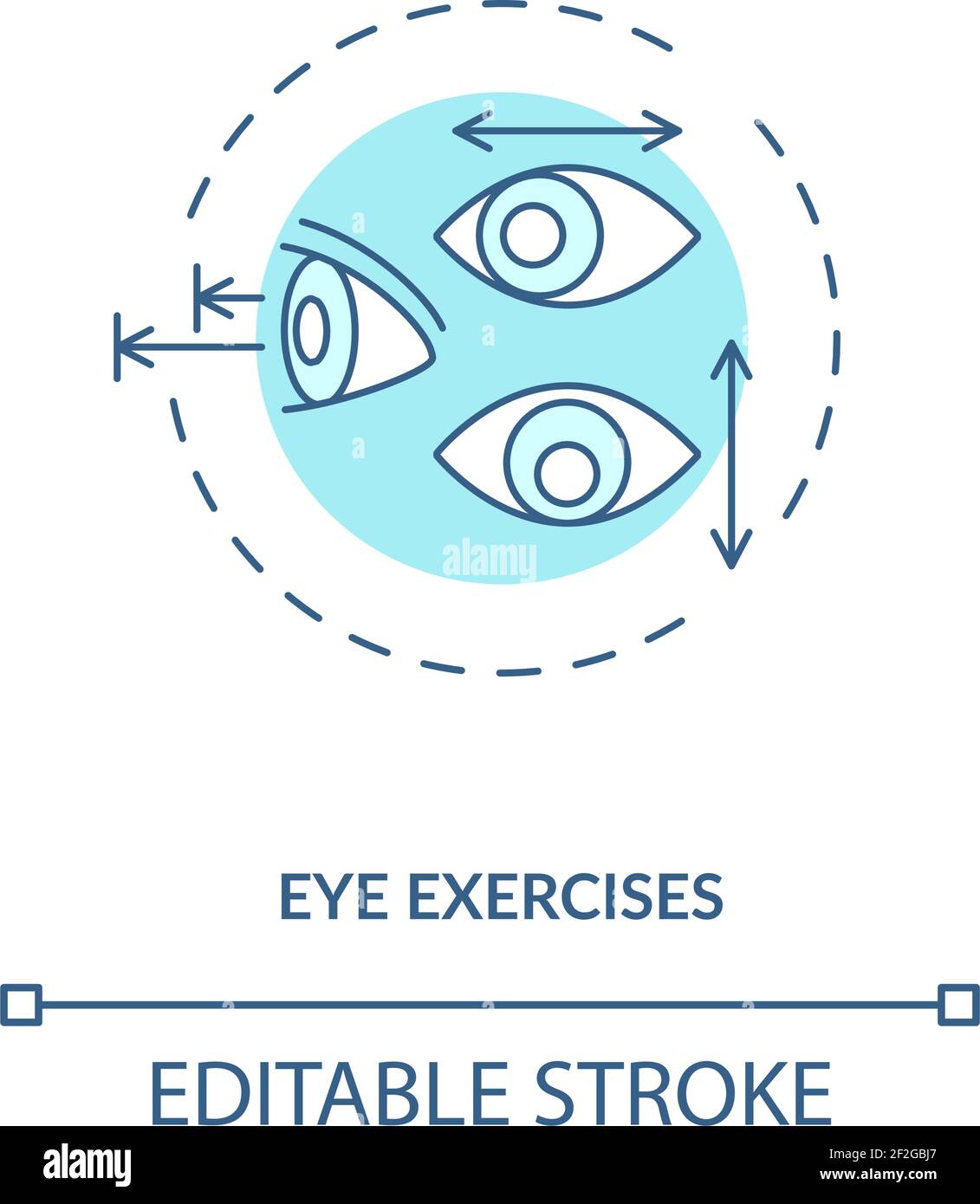 Eye exercises concept icon Stock Vector Image & Art - Alamy