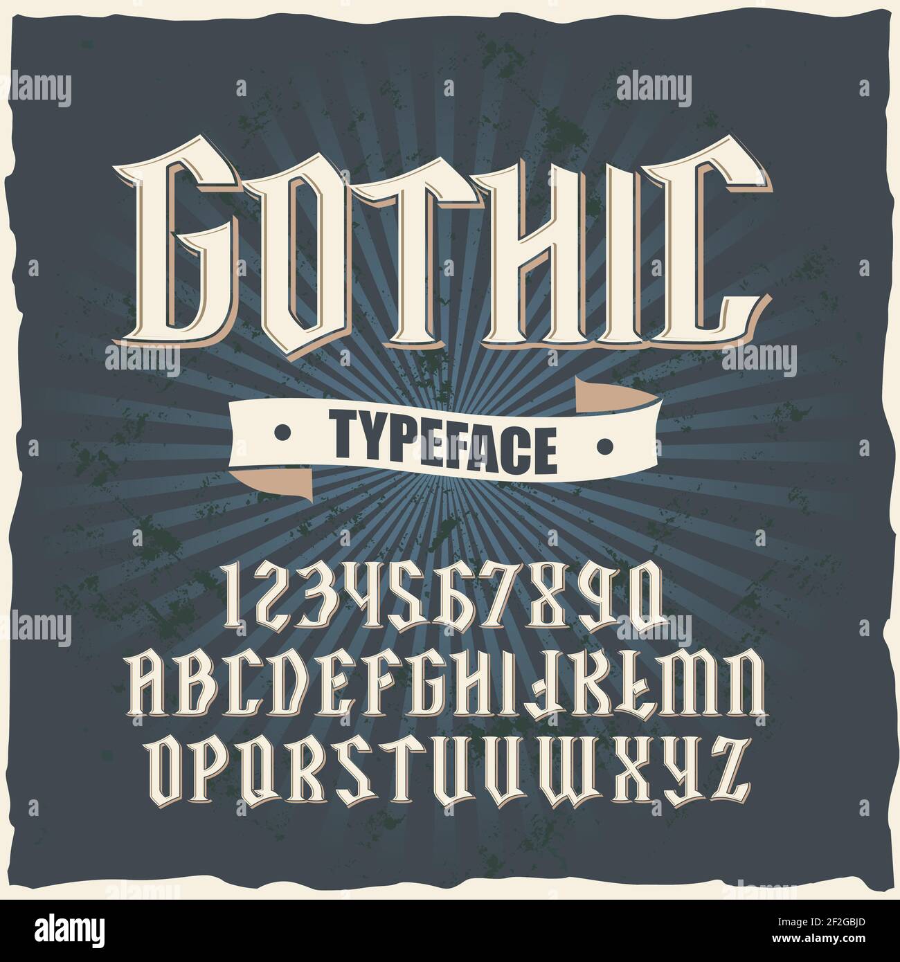 Original label typeface named "Gothic". Good handcrafted font for any ...