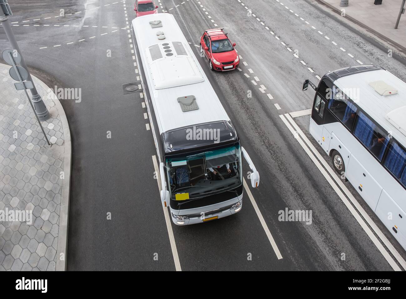 Buses rear view hi-res stock photography and images - Alamy