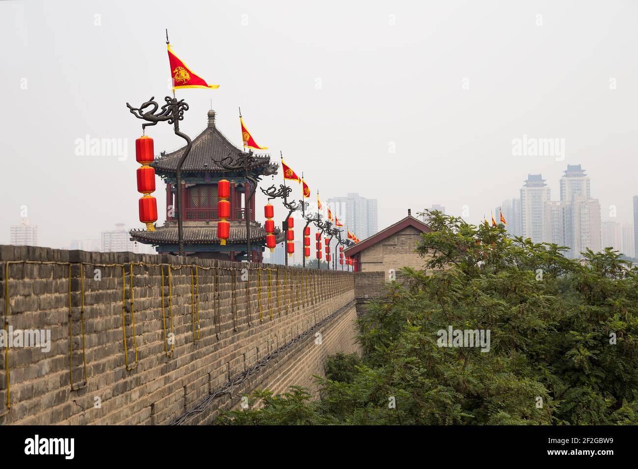 Fortifications of Xian (Sian, Xi'an) an ancient capital of China ...