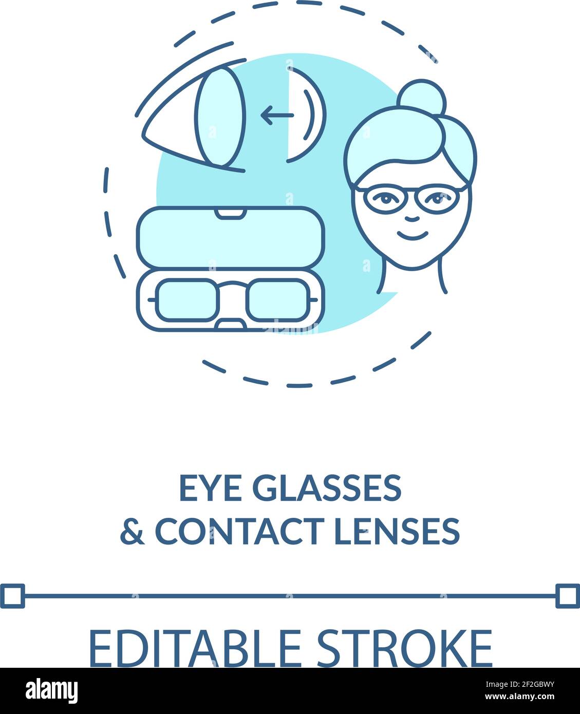 Eye glasses and contact lenses concept icon Stock Vector Image & Art ...