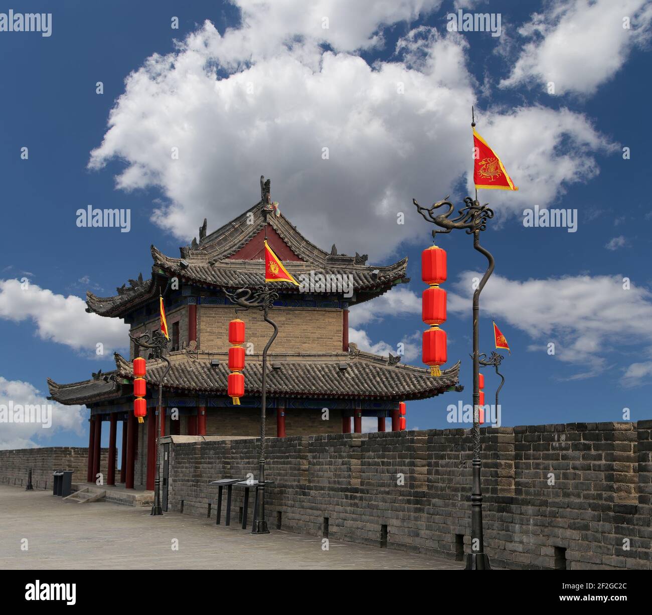 Fortifications of Xian (Sian, Xi'an) an ancient capital of China ...