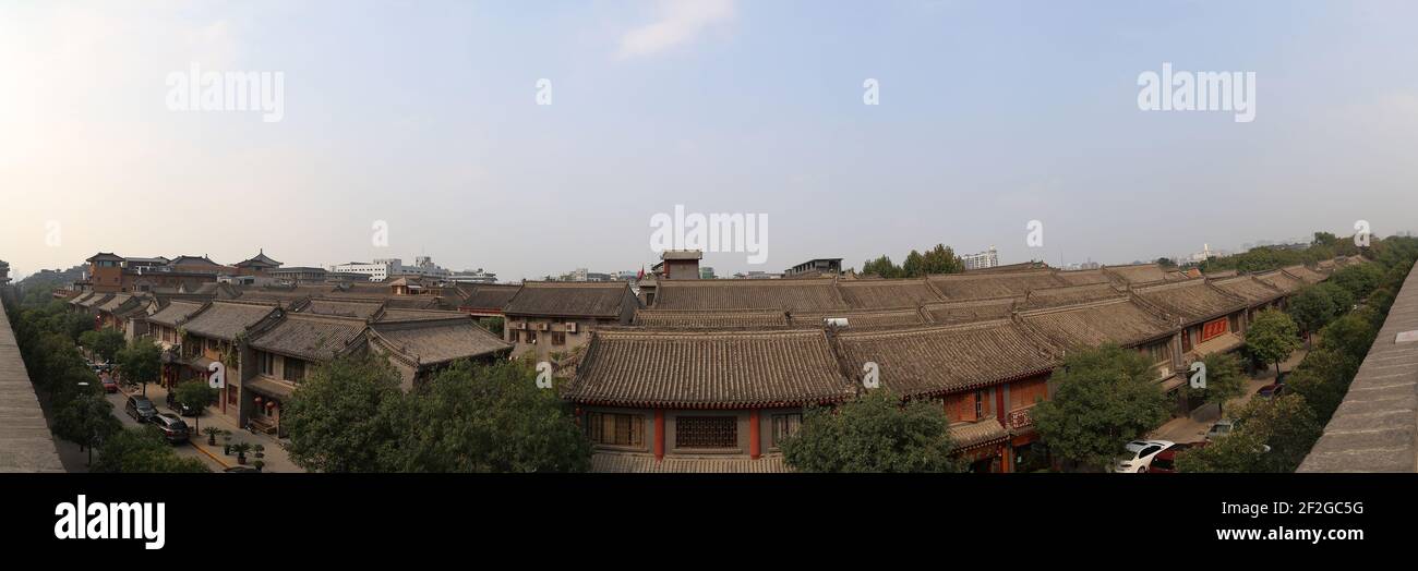 View of the city of Xian (Sian, Xi'an), Shaanxi province, China Stock ...
