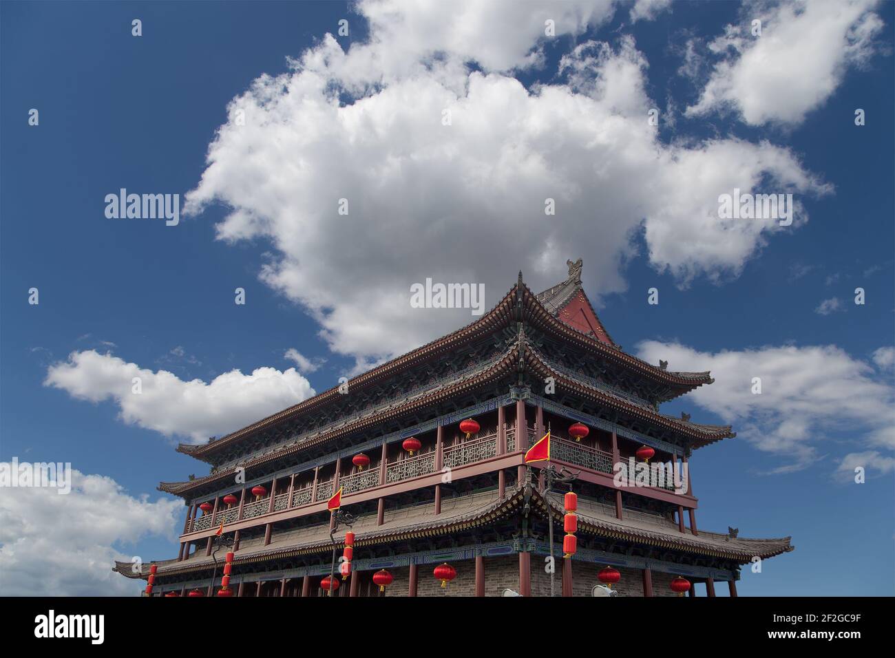 Fortifications of Xian (Sian, Xi'an) an ancient capital of China ...