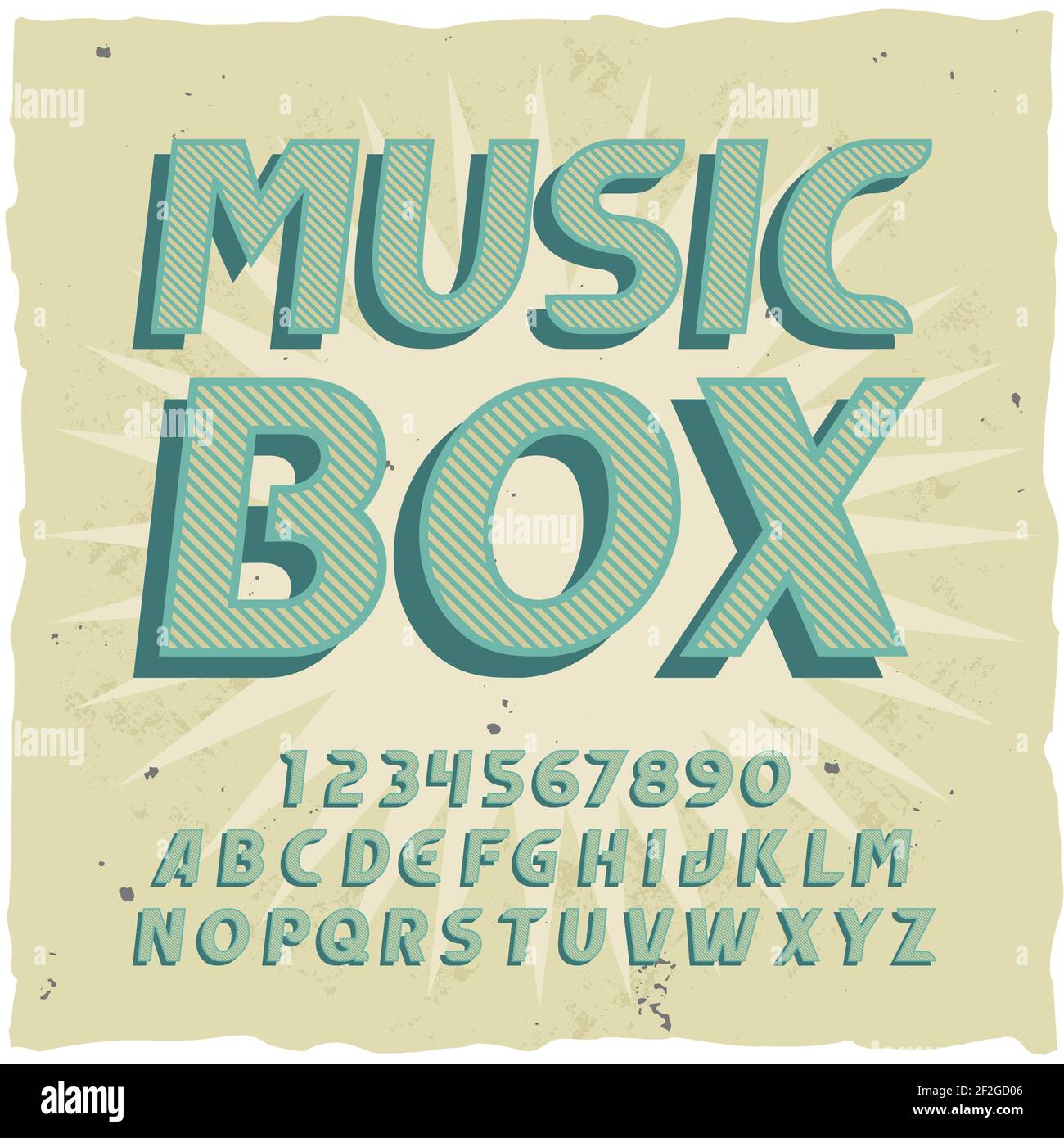 Original label typeface named "Music Box". Good handcrafted font for ...