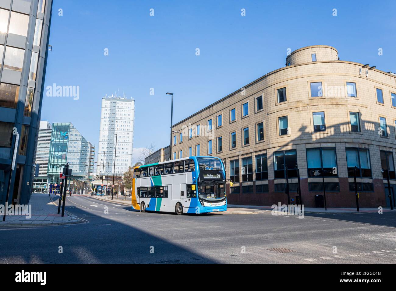 Newcastle upon Tyne UK: 6th March 2021: Corner of Market Street ...