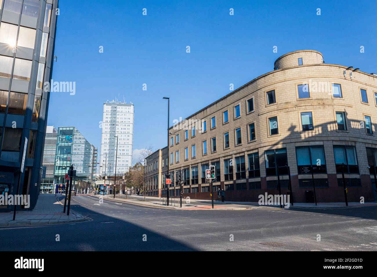 Newcastle upon Tyne UK: 6th March 2021: Corner of Market Street ...