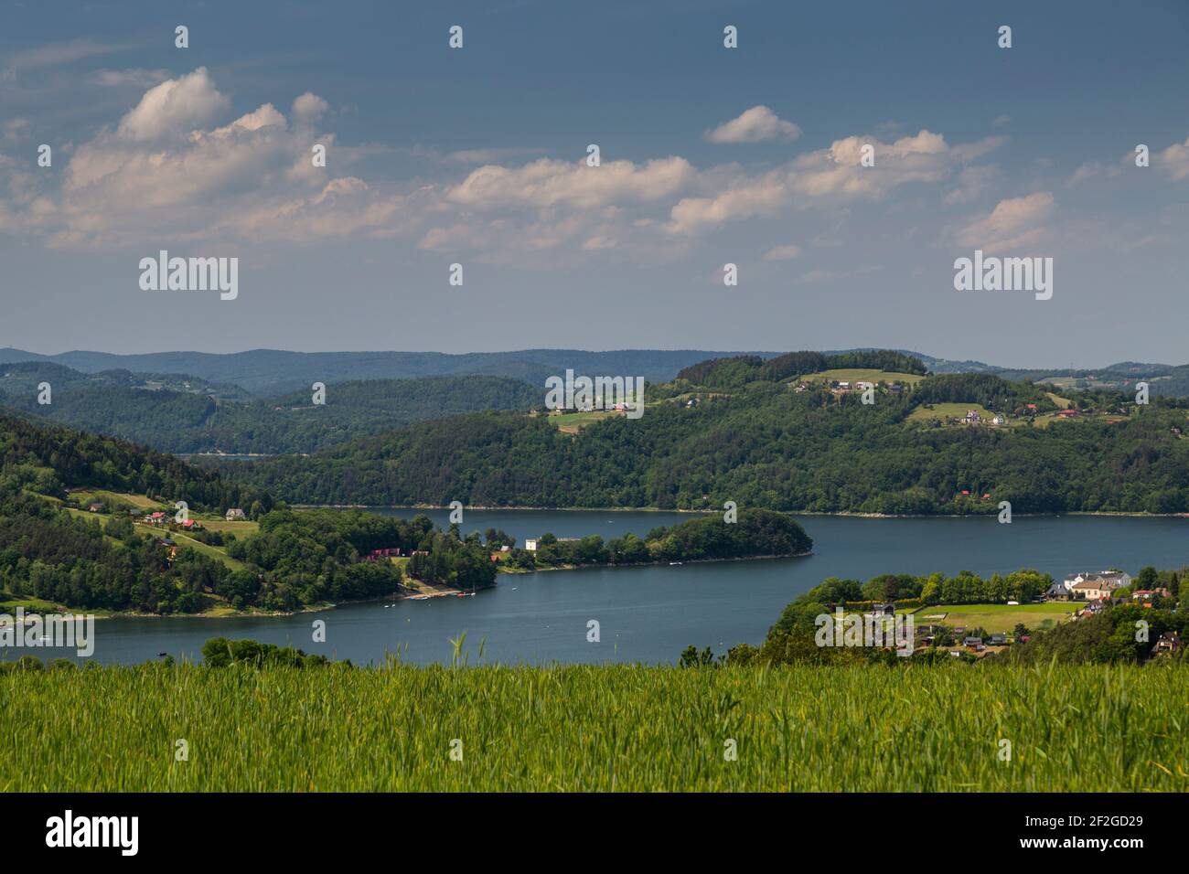 Europe, Poland, Lesser Poland, Lake Roznow / Jezioro Roznowskie Stock ...