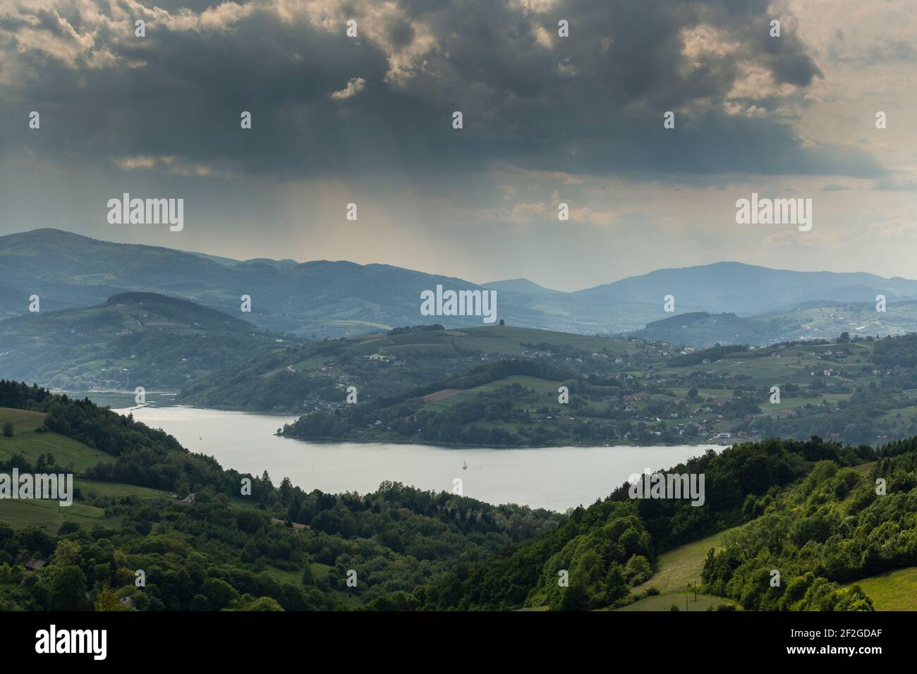 Europe, Poland, Lesser Poland, Lake Roznow / Jezioro Roznowskie Stock ...