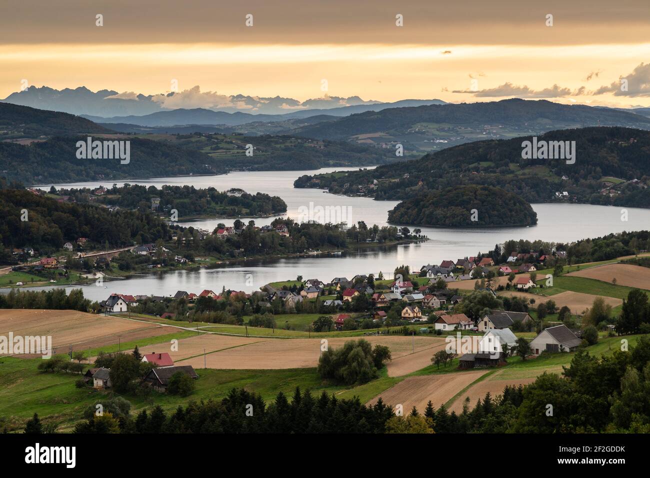 Europe, Poland, Lesser Poland, Lake Roznow / Jezioro Roznowskie Stock ...