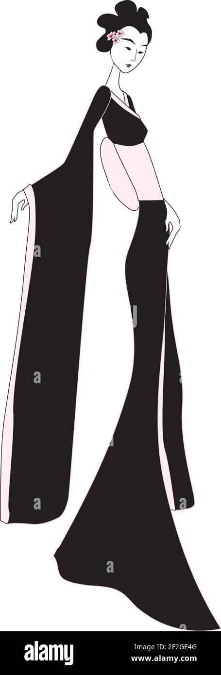 Japanese women kimono Cut Out Stock Images & Pictures - Alamy