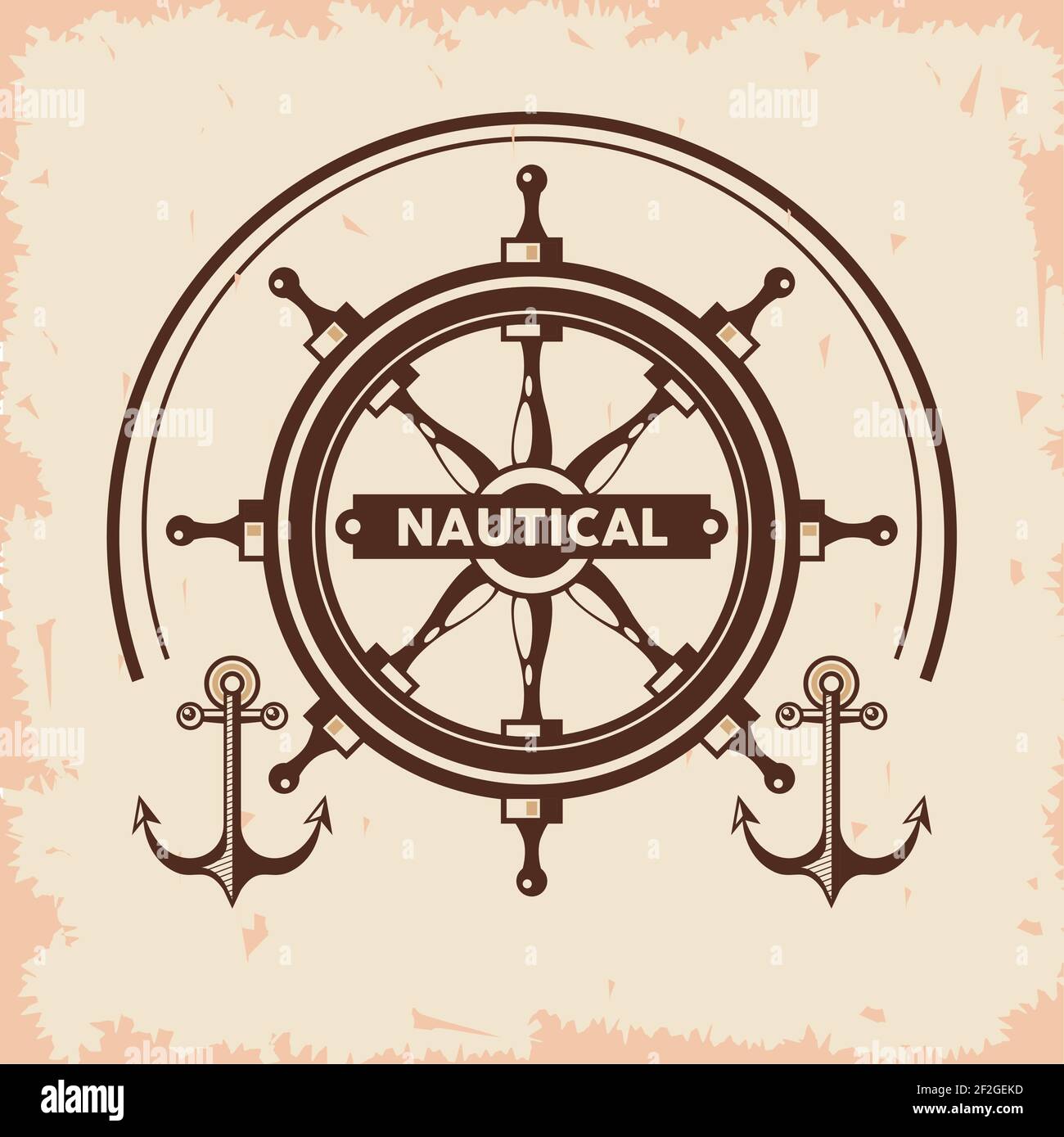 rudder and anchors Stock Vector Image & Art - Alamy
