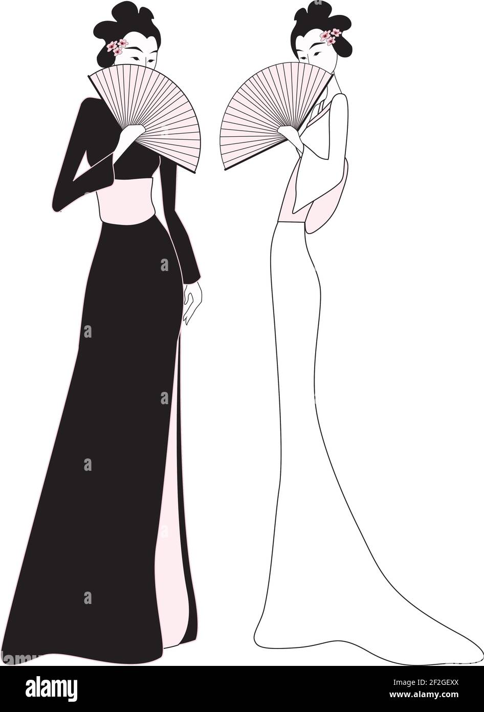 Japanese women kimono Cut Out Stock Images & Pictures - Alamy