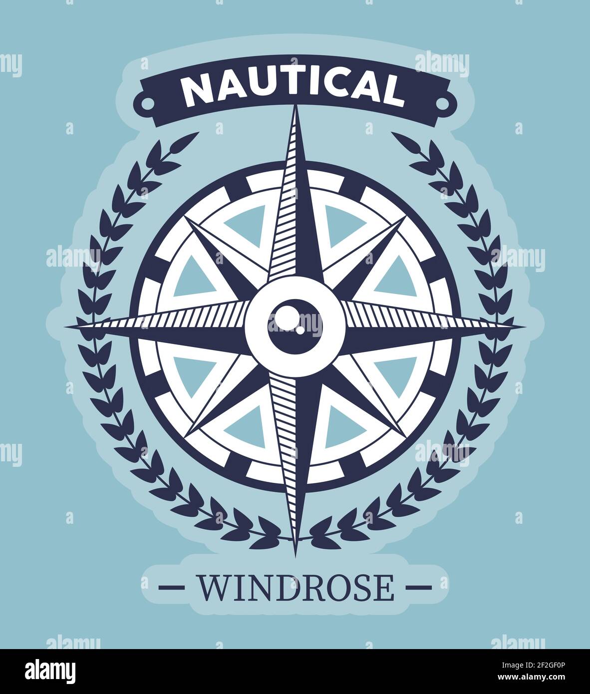 nautical windrose label Stock Vector Image & Art - Alamy