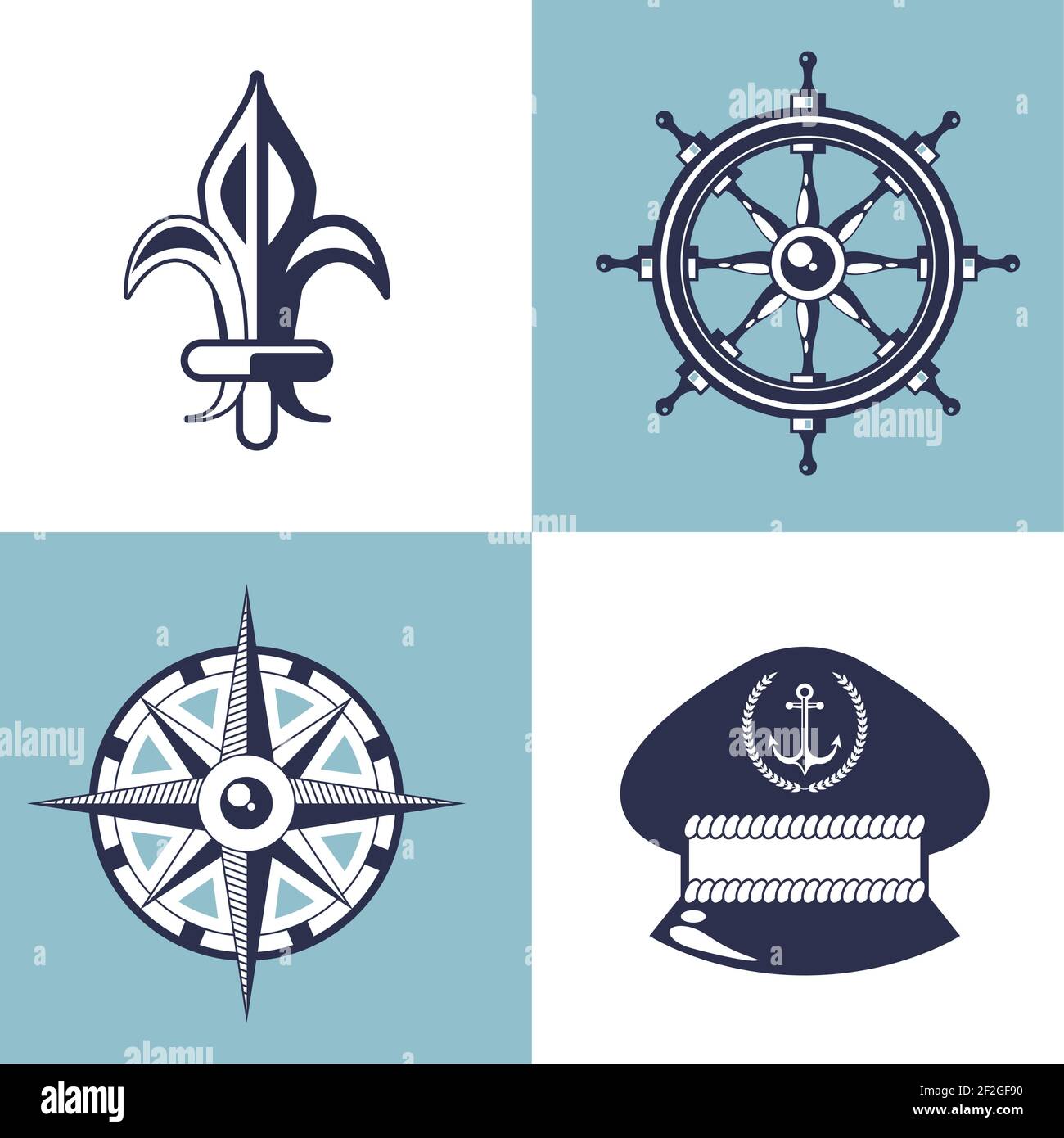 four nautical labels Stock Vector Image & Art - Alamy