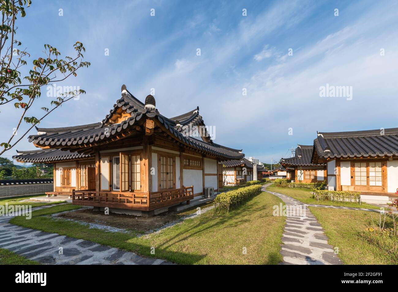 Blue house korea exterior hi-res stock photography and images - Alamy
