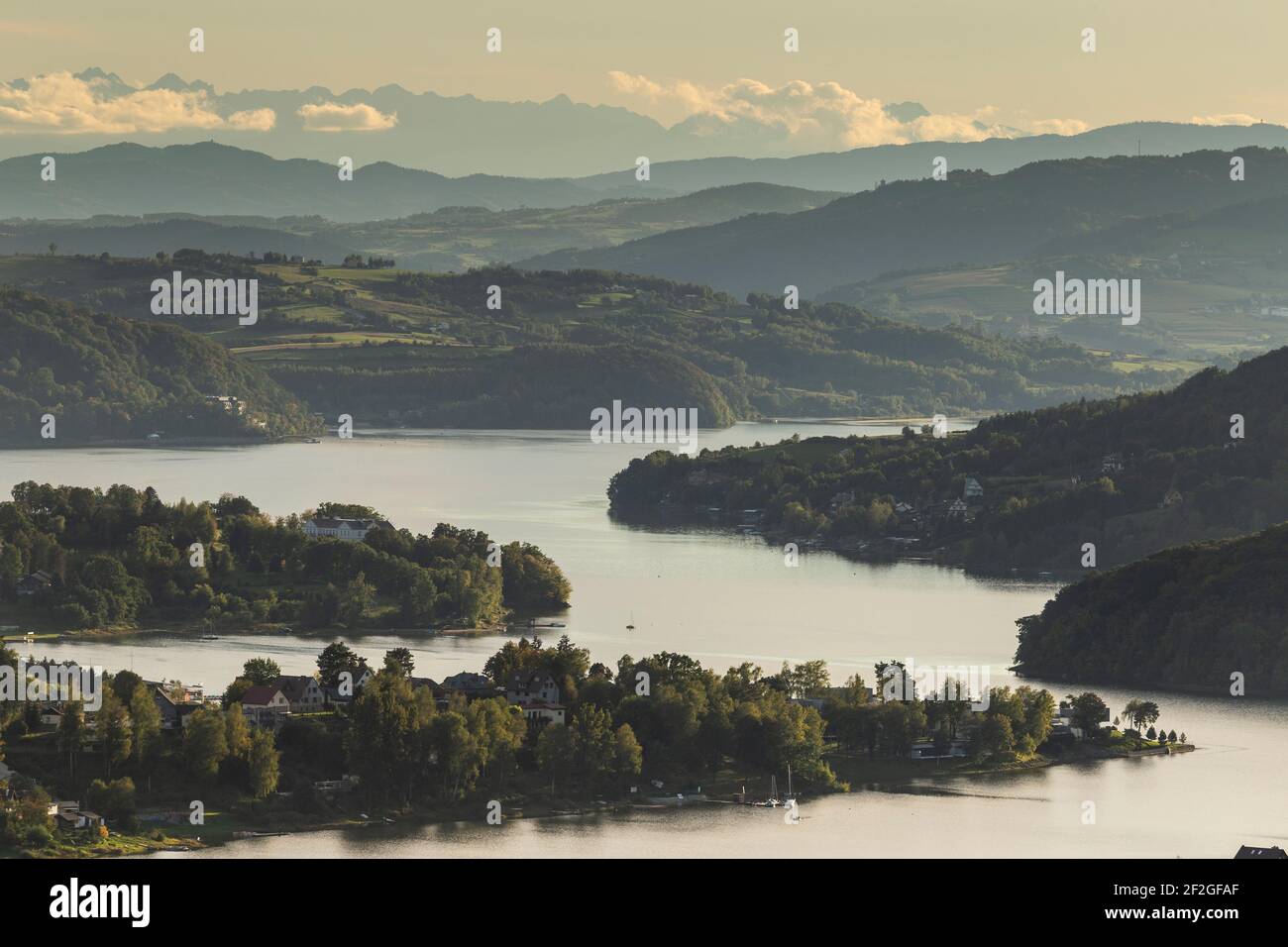Europe, Poland, Lesser Poland, Lake Roznow / Jezioro Roznowskie Stock ...