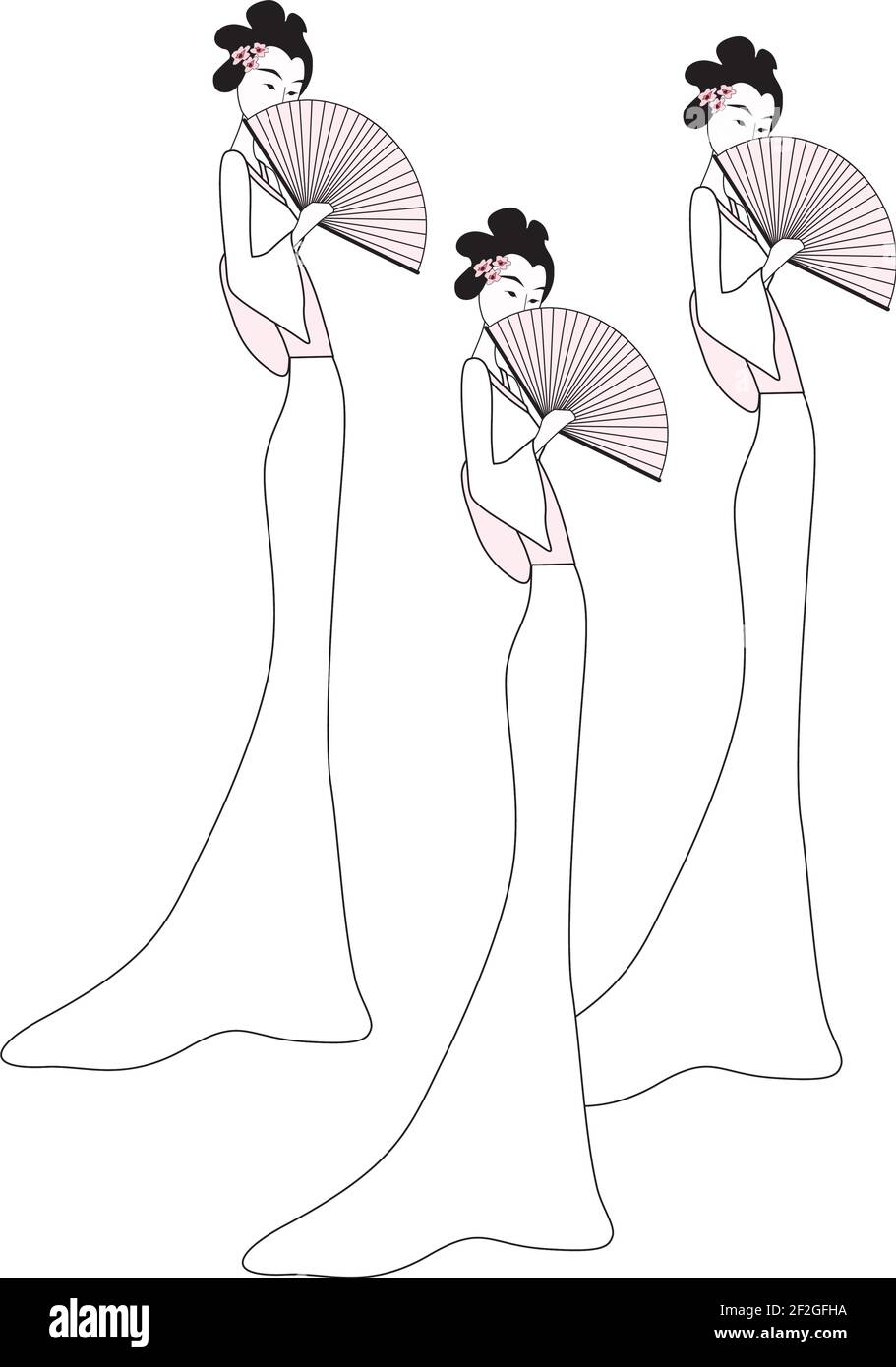 Japanese women, vector Stock Vector Image & Art - Alamy