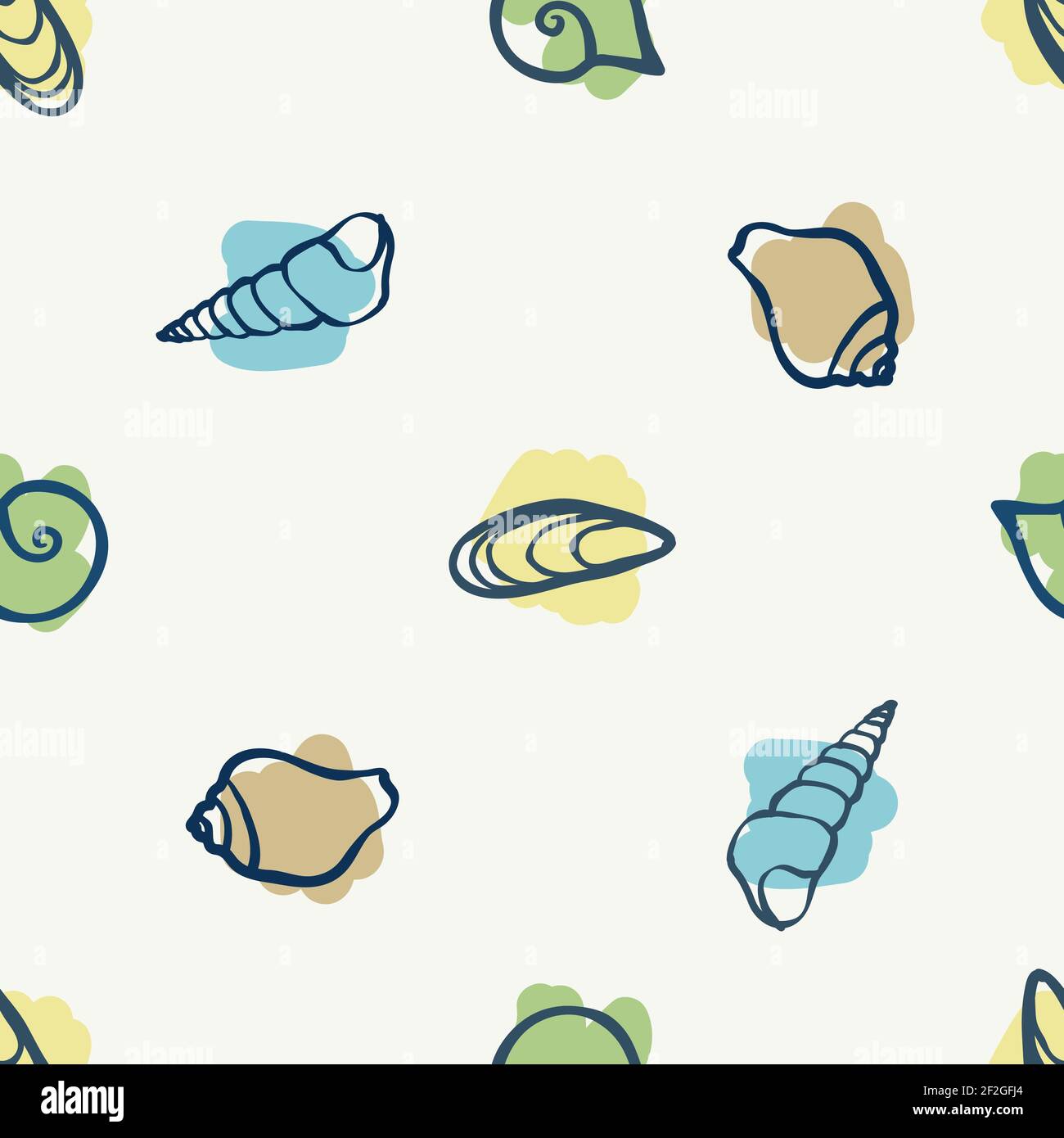 Various seashells - vector background Stock Vector Image & Art - Alamy