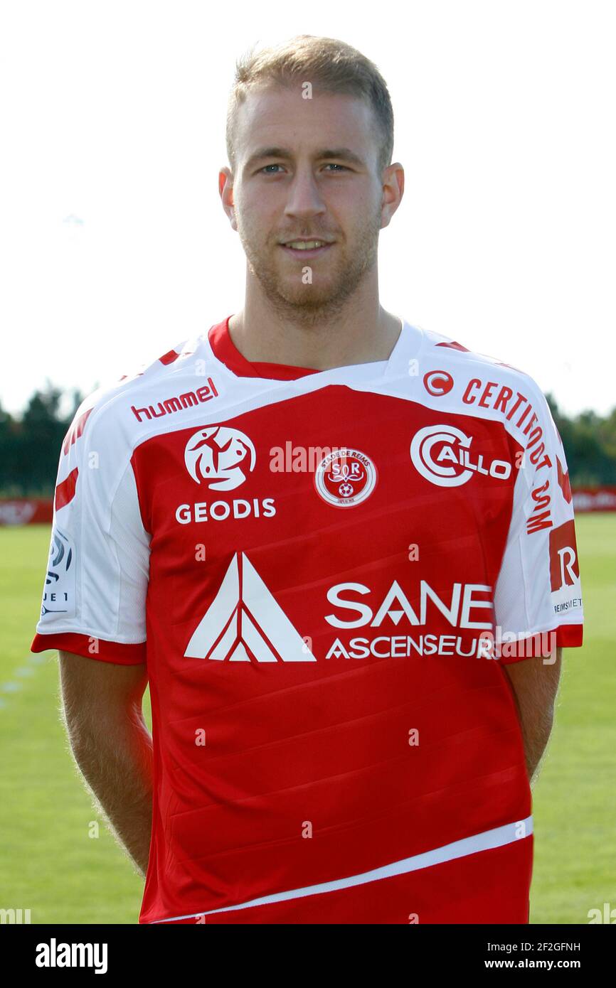 Alexi PEUGET of Stade De Reims during the official photo shoot, French ...