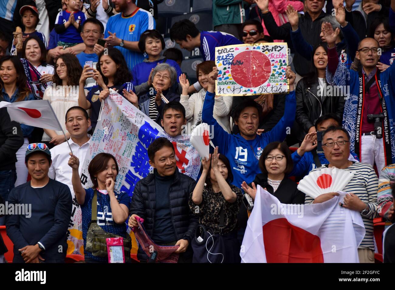 The fans of Japan show their support to the team during the FIFA Women ...