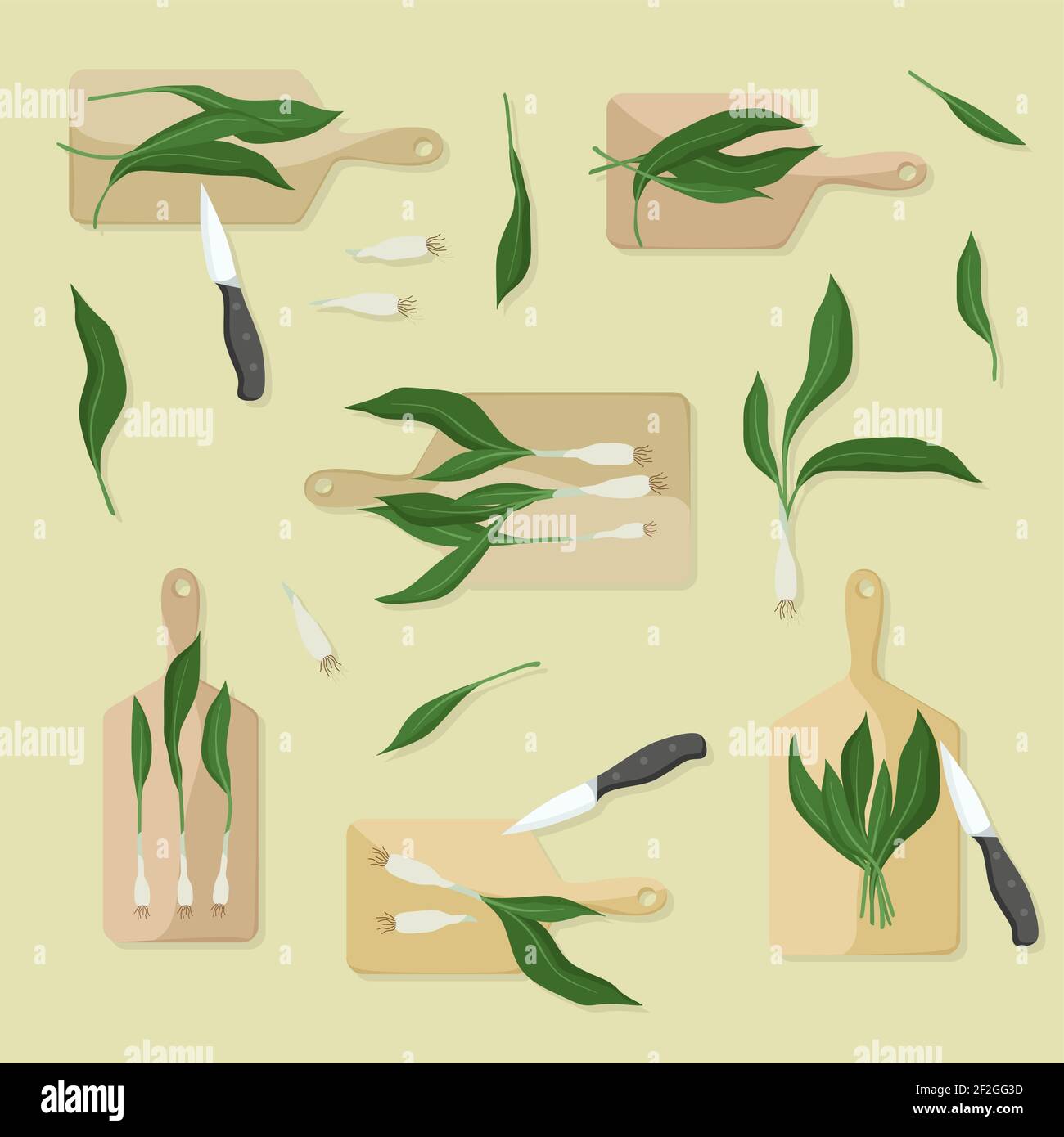 Cut onion with knife Stock Vector Images - Alamy