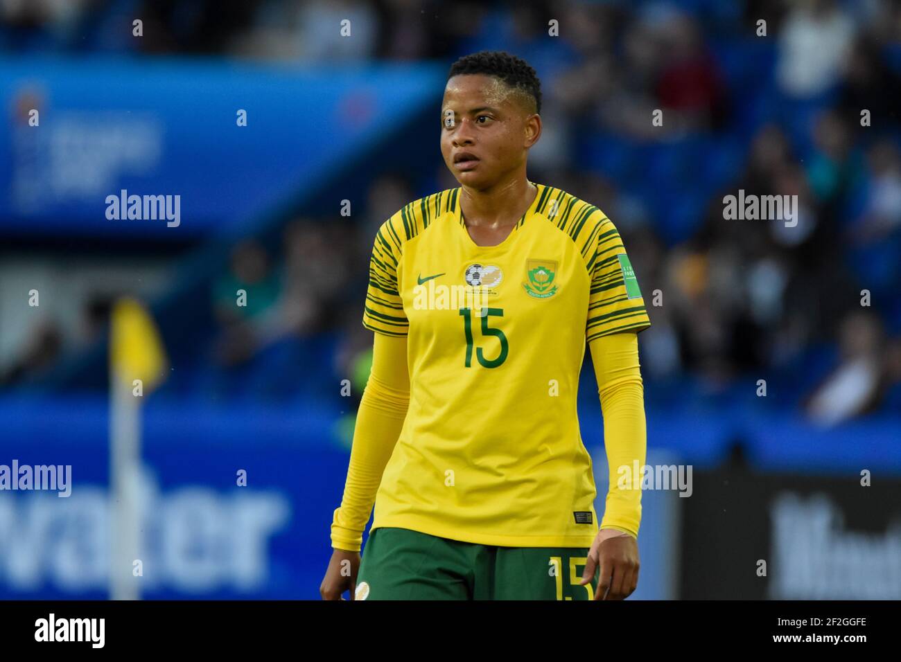 Refiloe Jane of South Africa reacts during the FIFA Women's World Cup ...