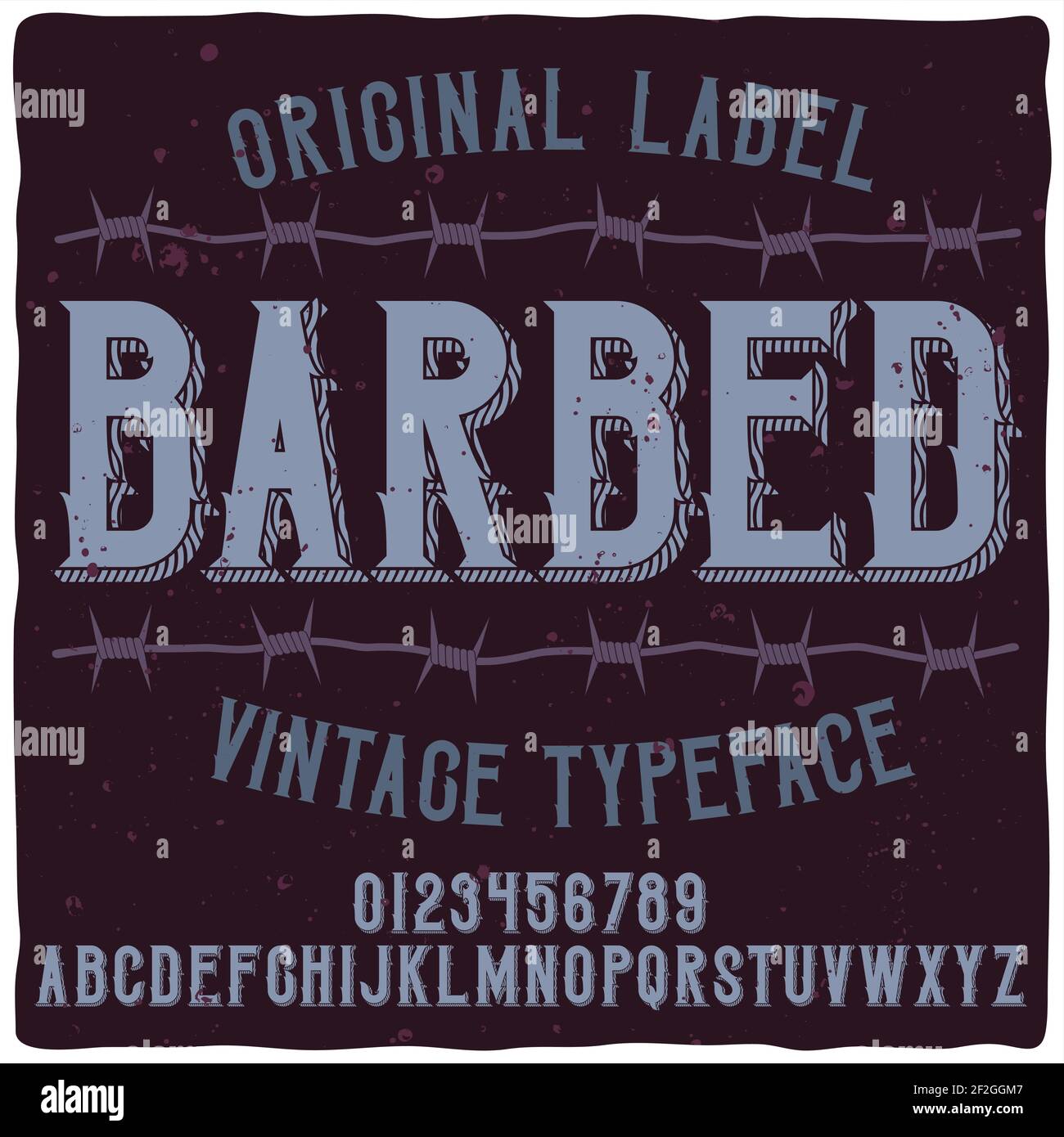 Barbed wire alphabet Stock Vector Images - Alamy
