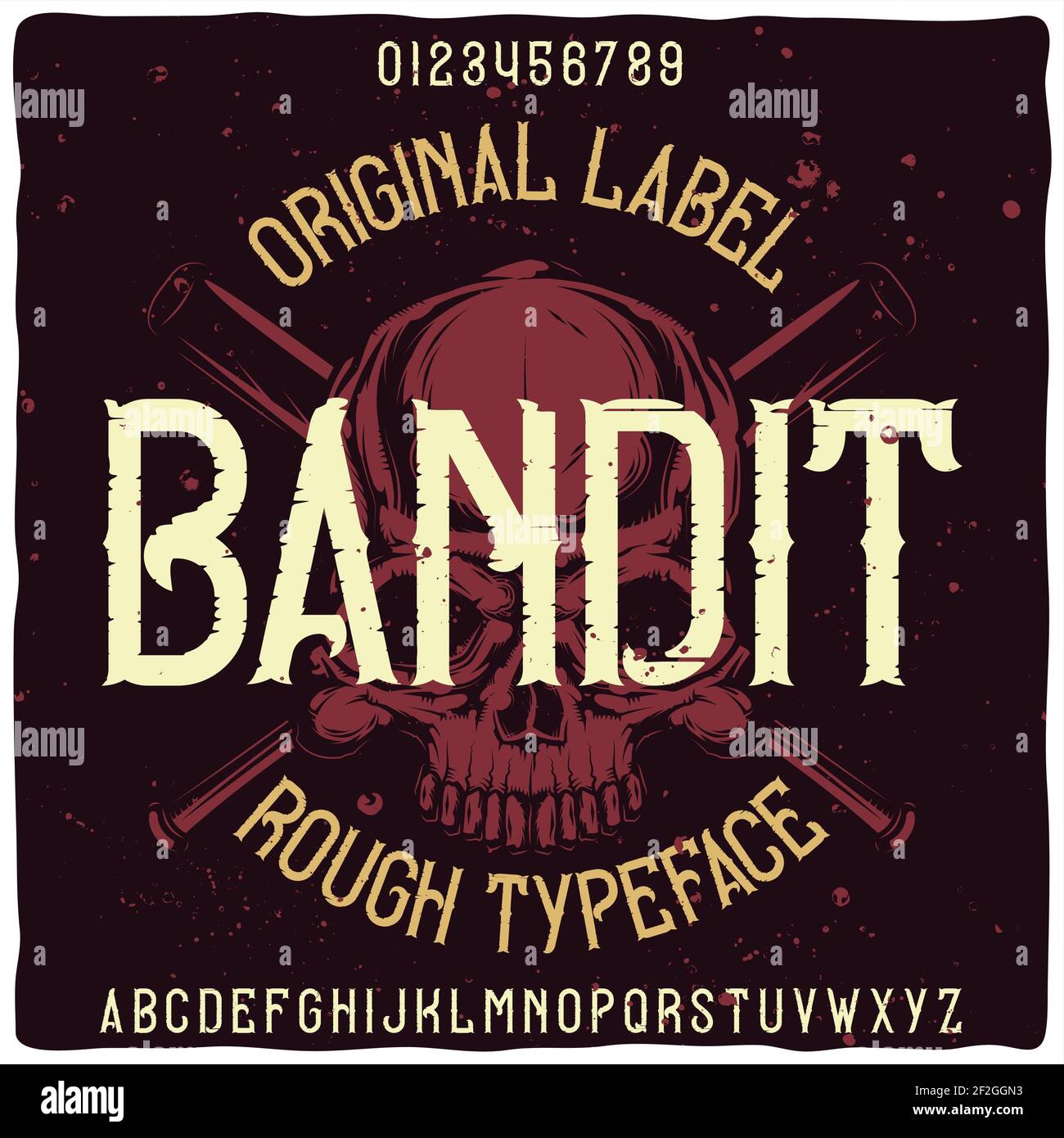 Skull font letters Stock Vector Images - Alamy