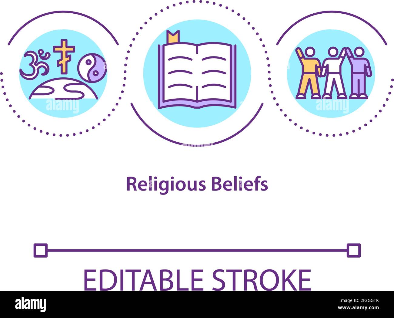 Religious beliefs concept icon Stock Vector Image & Art - Alamy