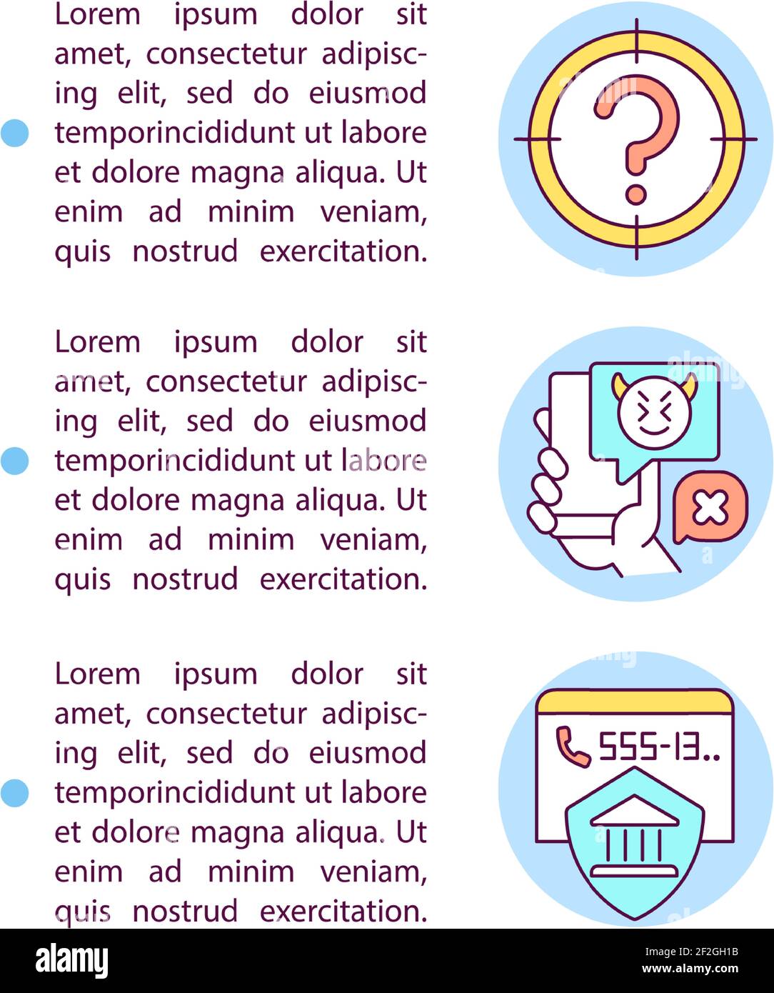 Phone scams features concept icon with text Stock Vector Image & Art ...