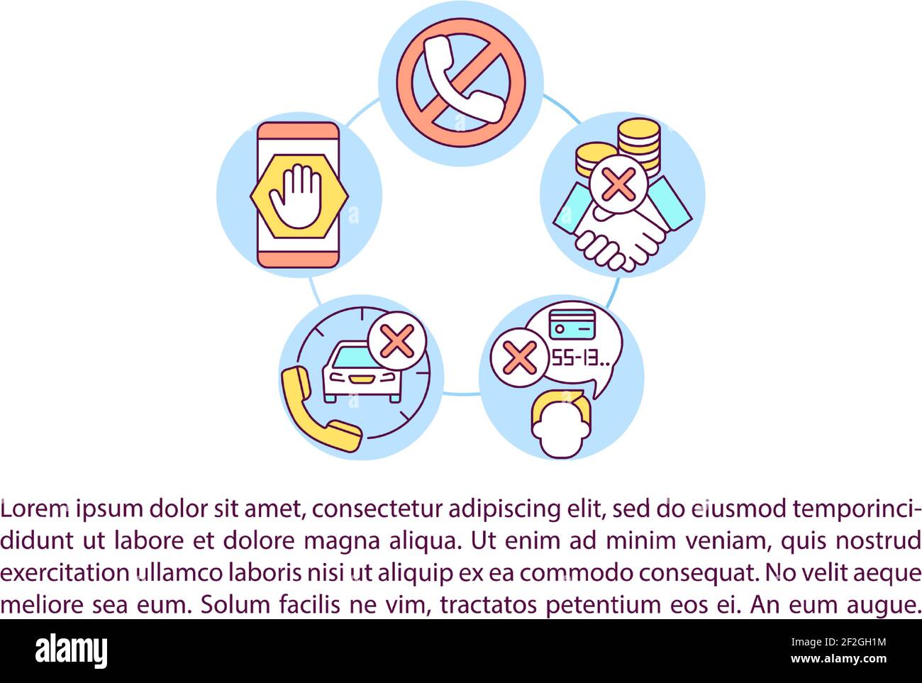 Phone scams prevention concept icon with text Stock Vector Image & Art ...