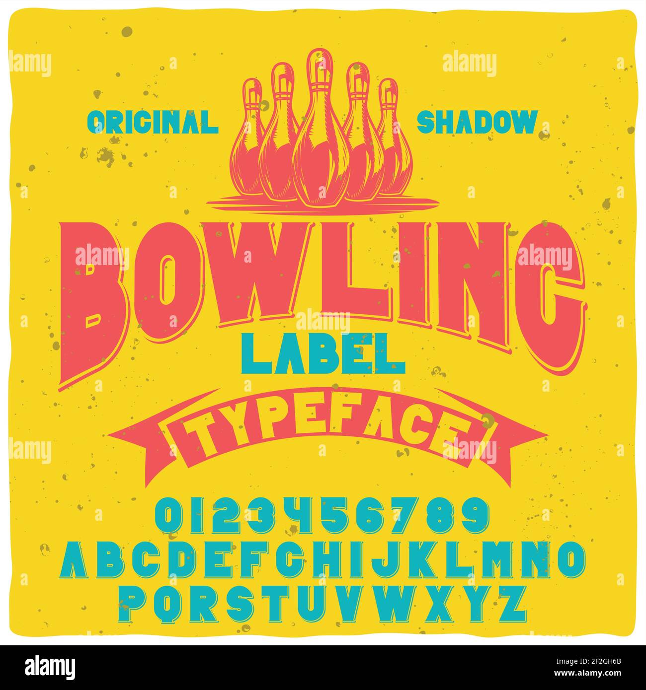 Original label typeface named "Bowling". Good handcrafted font for any ...