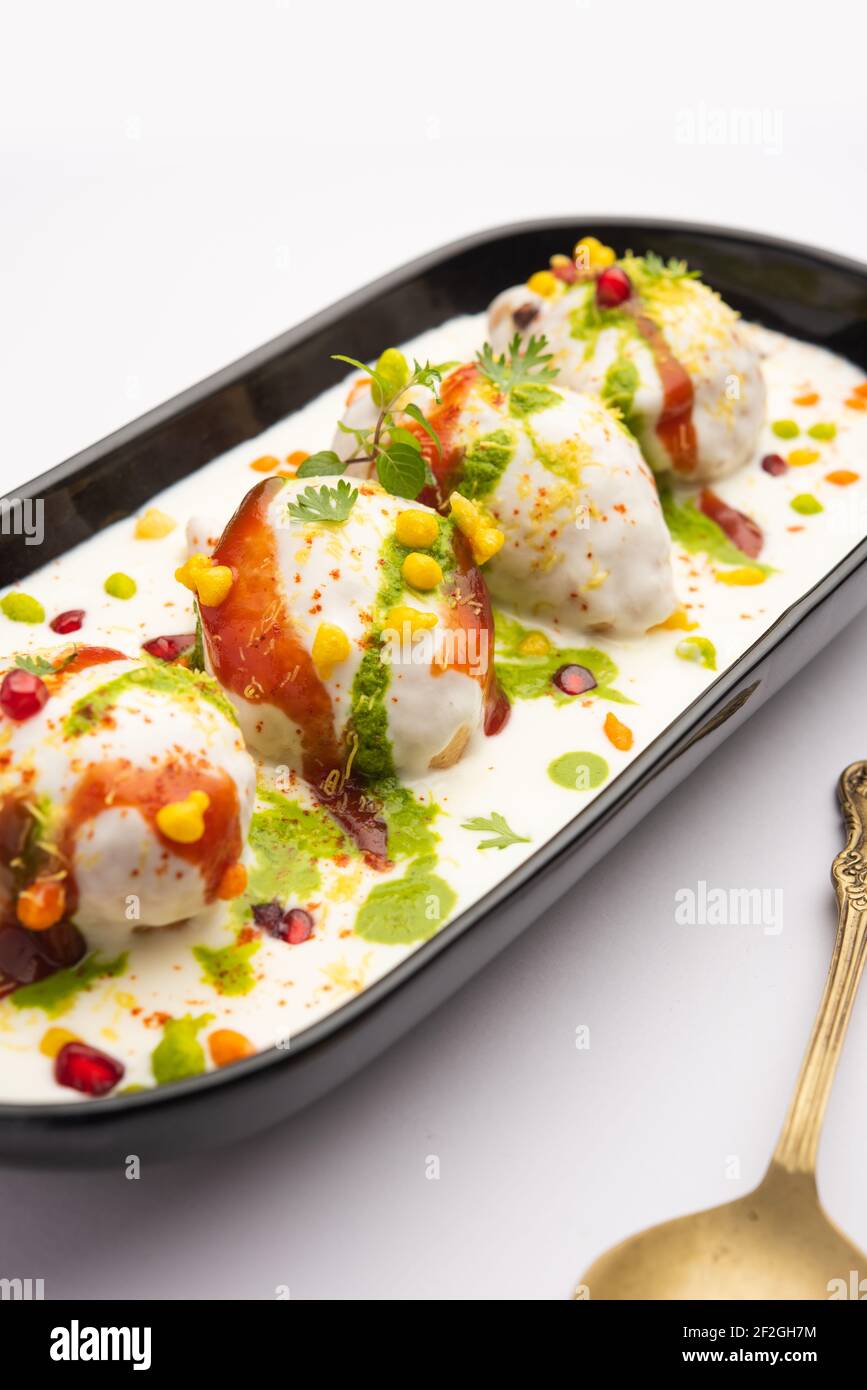 Dahi vada or bhalla is a type of chaat originating from the Indian and ...