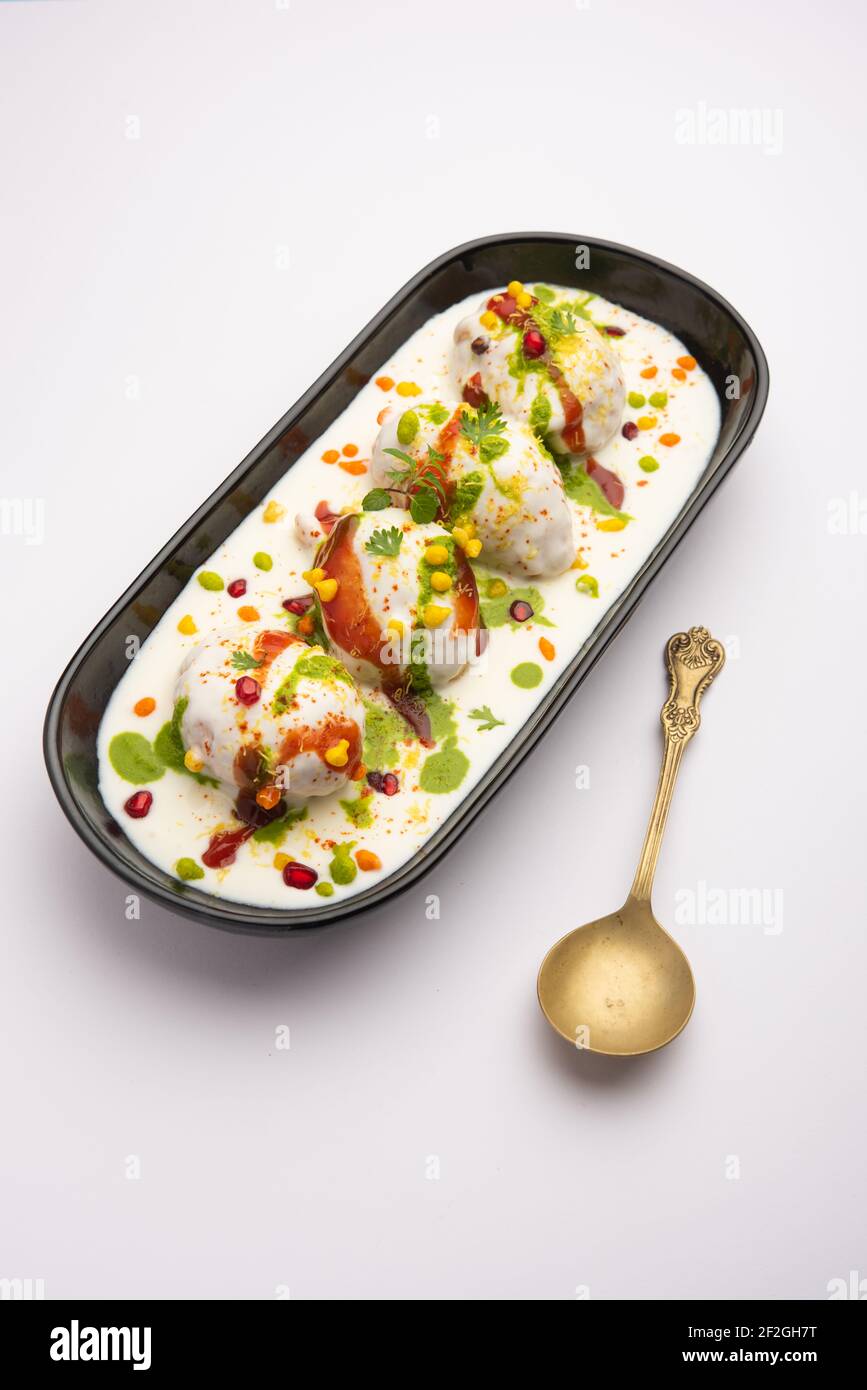 Dahi vada or bhalla is a type of chaat originating from the Indian and ...