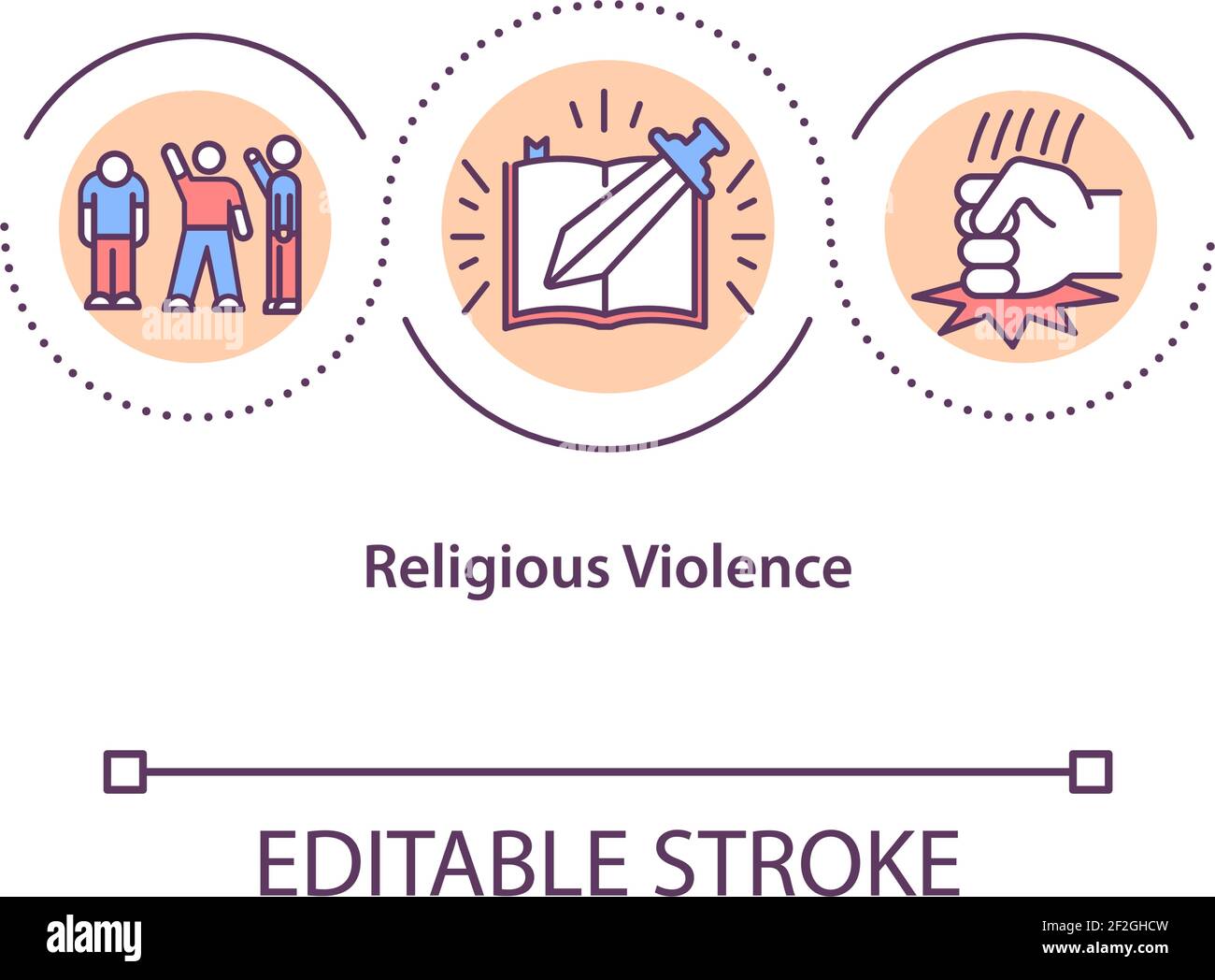 Religious violence concept icon Stock Vector Image & Art - Alamy