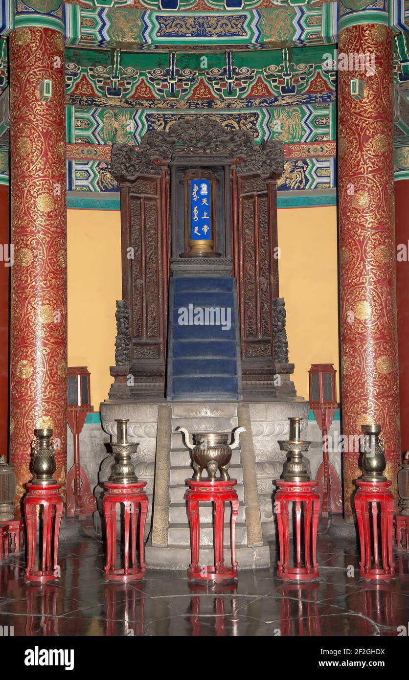 Temple of Heaven (Altar of Heaven)-- Inside the Hall of Prayer for Good ...
