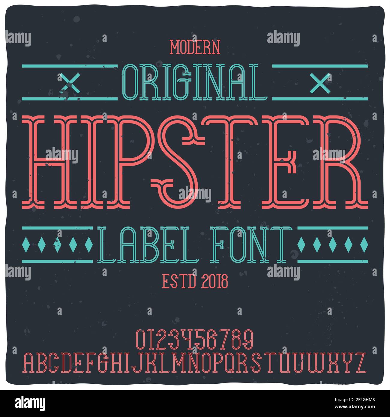 Original label typeface named "Hipster". Good handcrafted font for any ...