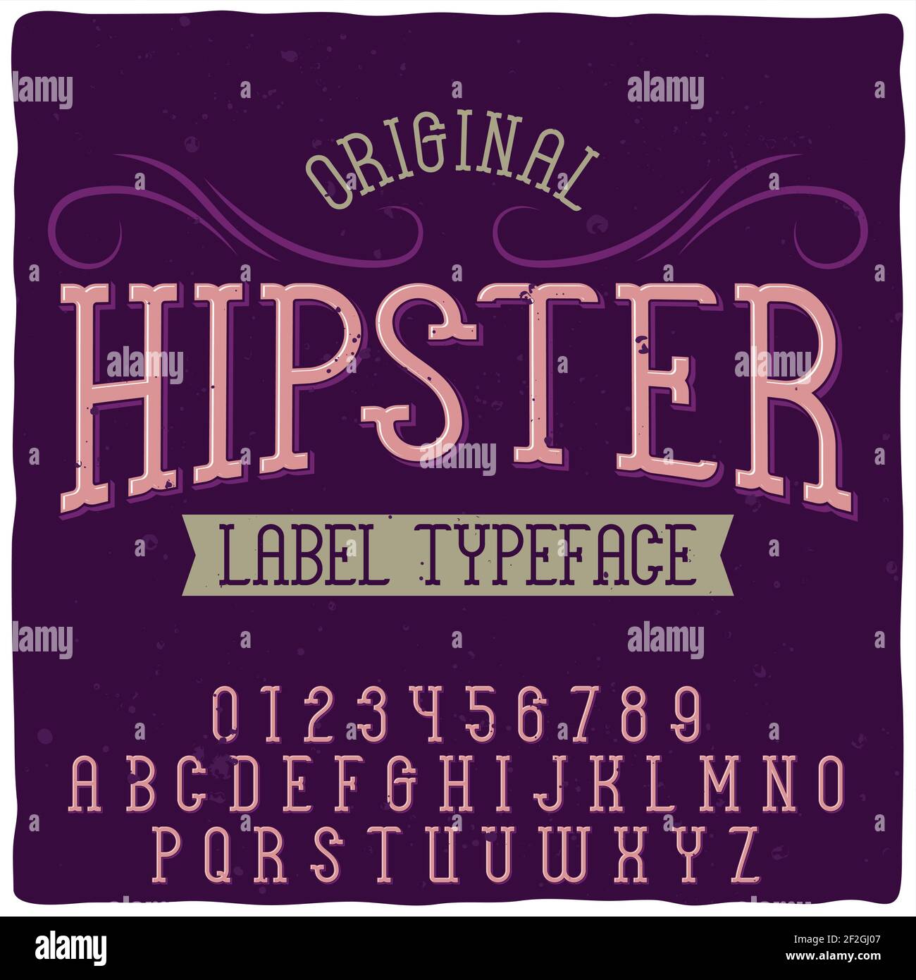 Original label typeface named "Hipster". Good handcrafted font for any ...