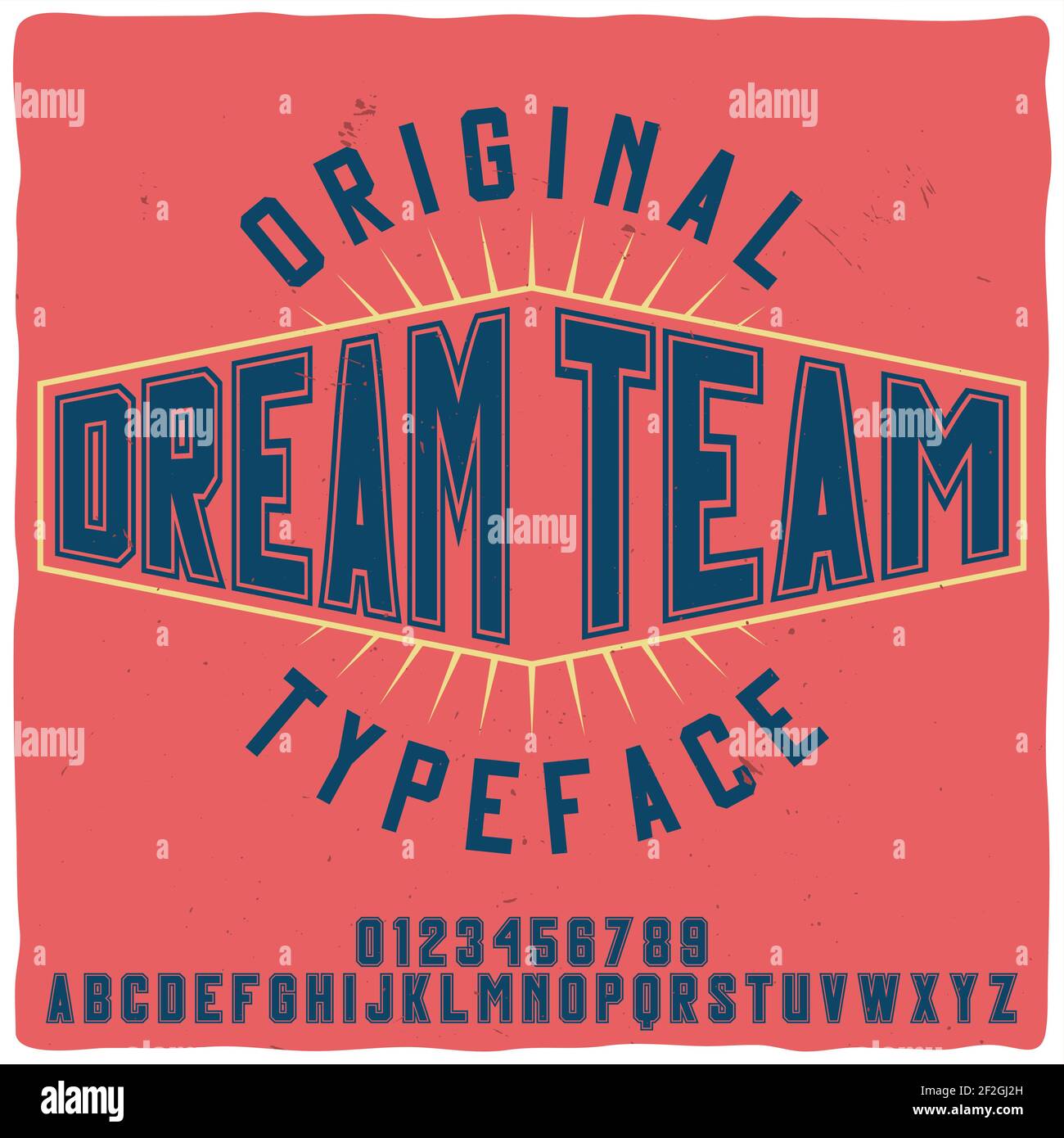 Original label typeface named "Dream Team". Good handcrafted font for ...